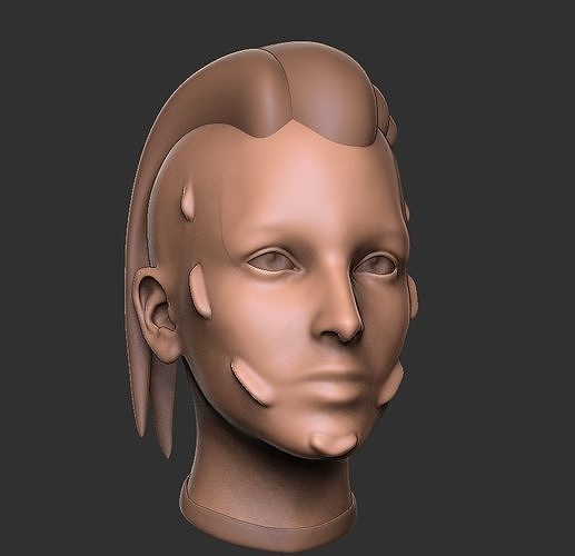 Warior woman head 3D model | CGTrader