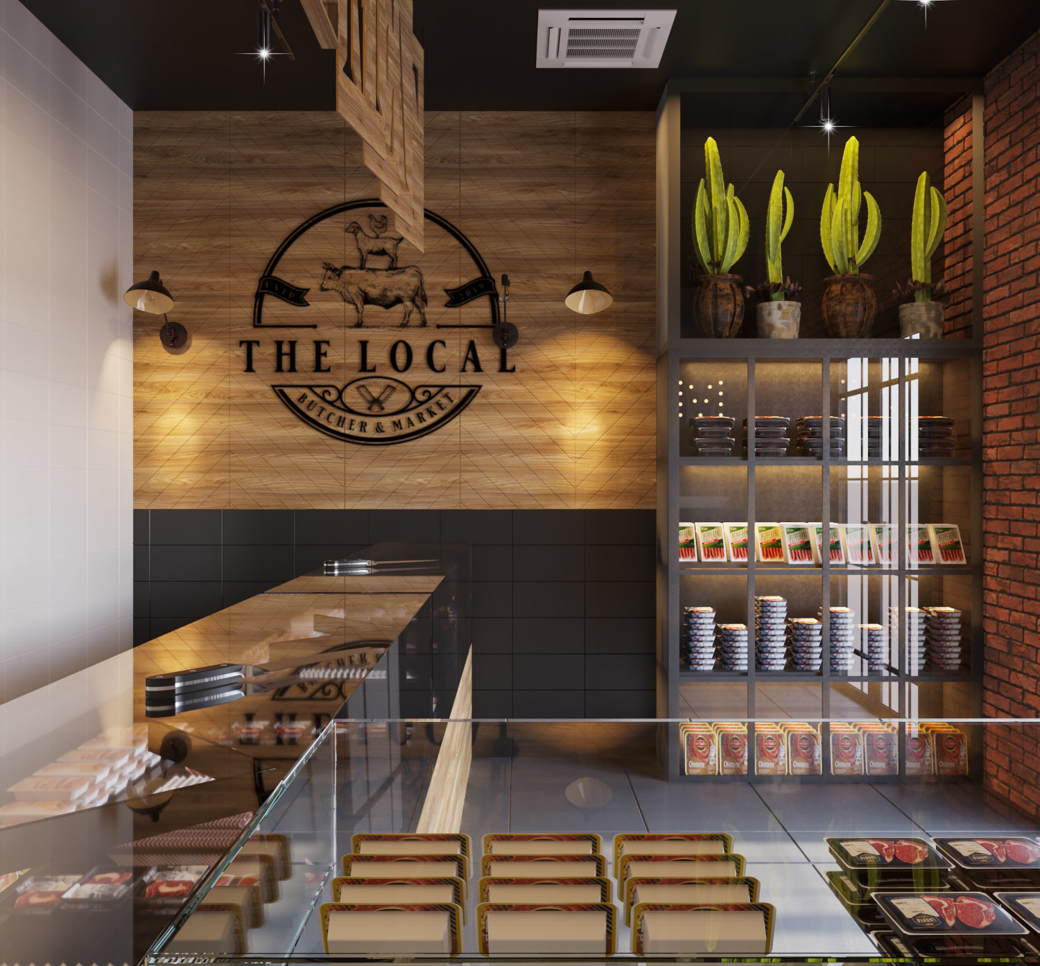 3D model butcher meat store design VR / AR / low-poly | CGTrader