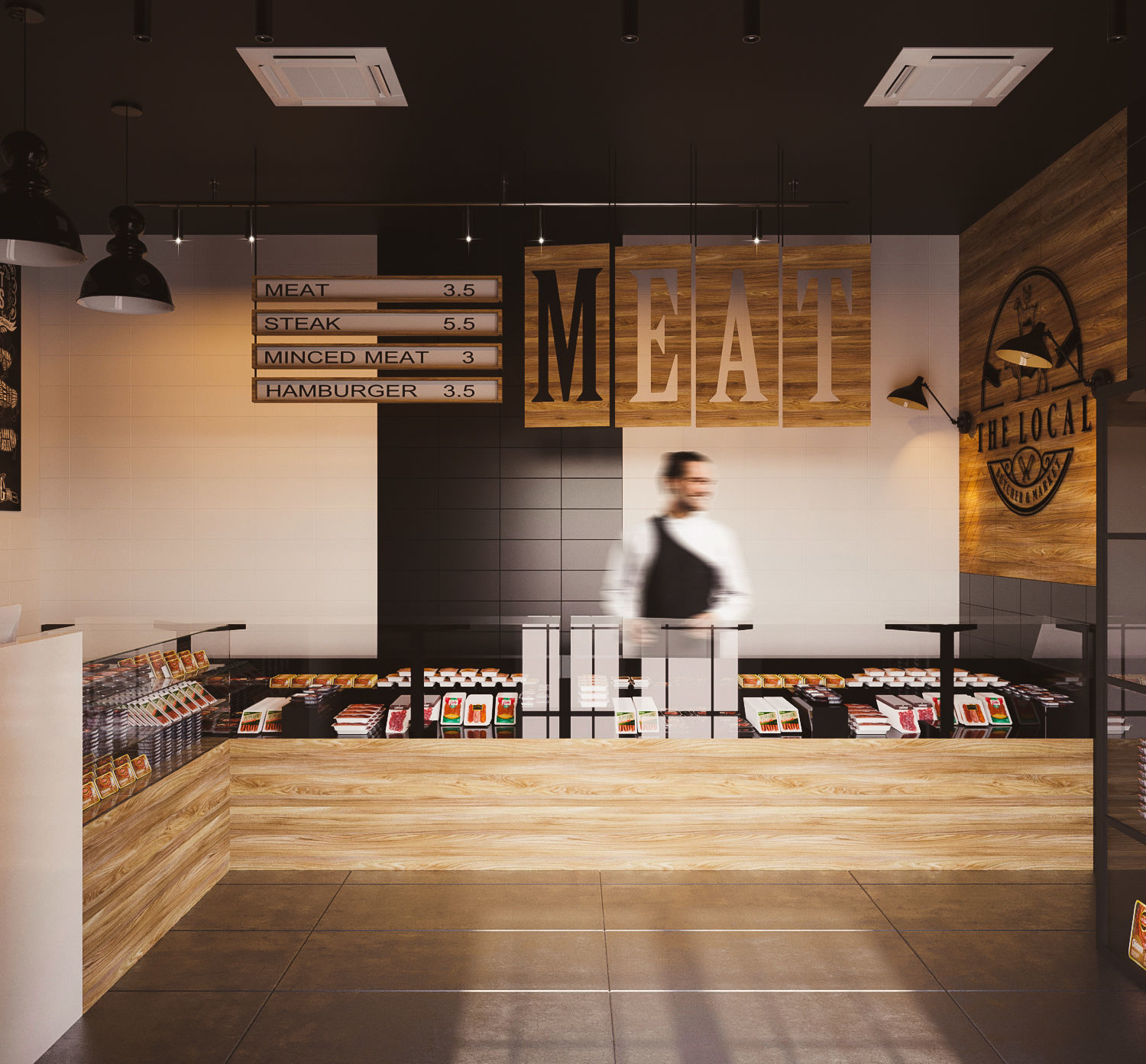 3D model butcher meat store design VR / AR / low-poly | CGTrader