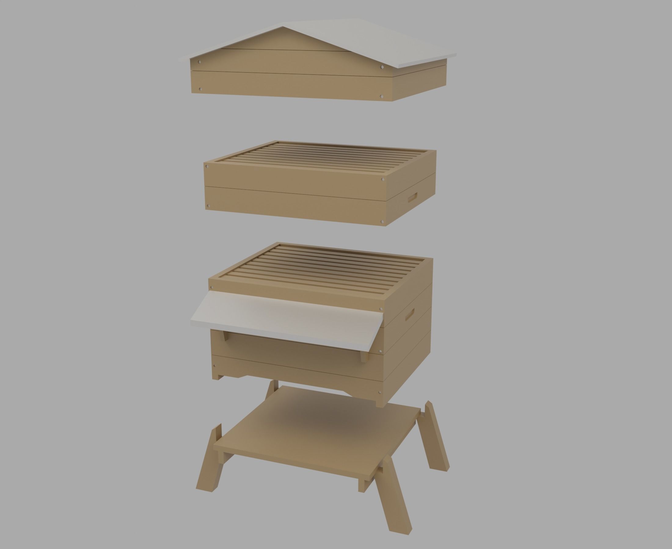 3D model Beehive bee hive VR / AR / low-poly | CGTrader