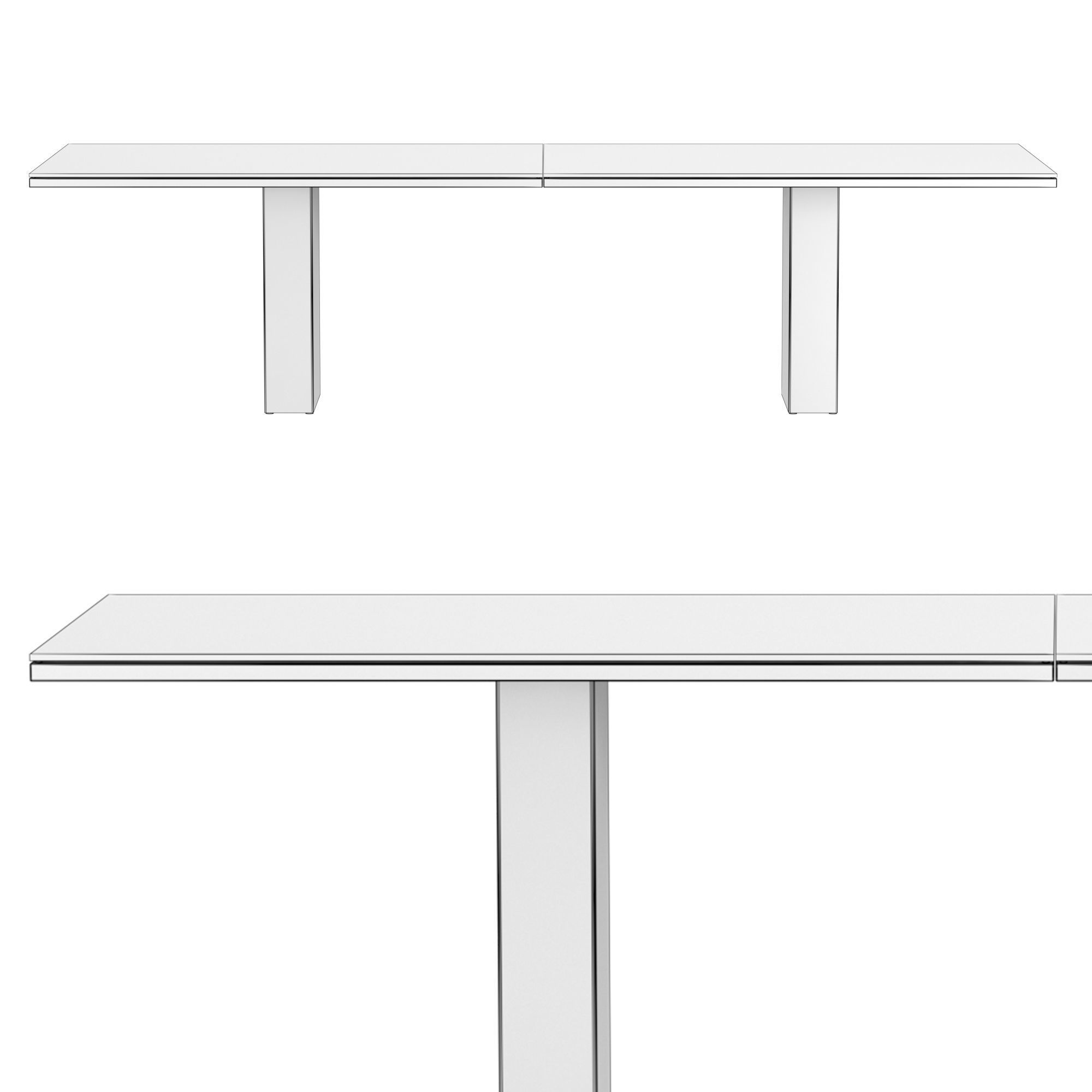 Doble contemporary designer dining tables 3D model | CGTrader