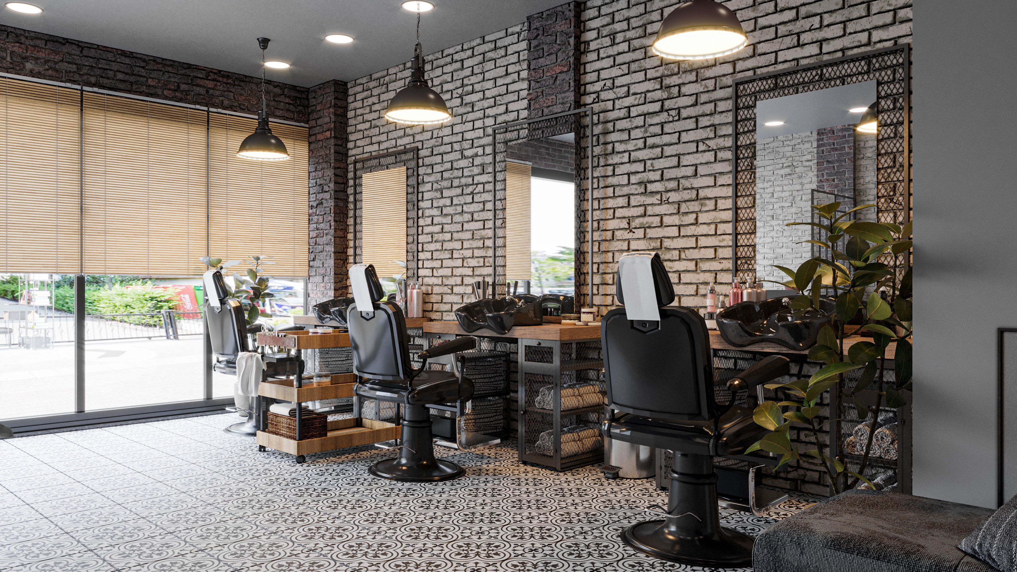 Barber Shop Design 3D model | CGTrader