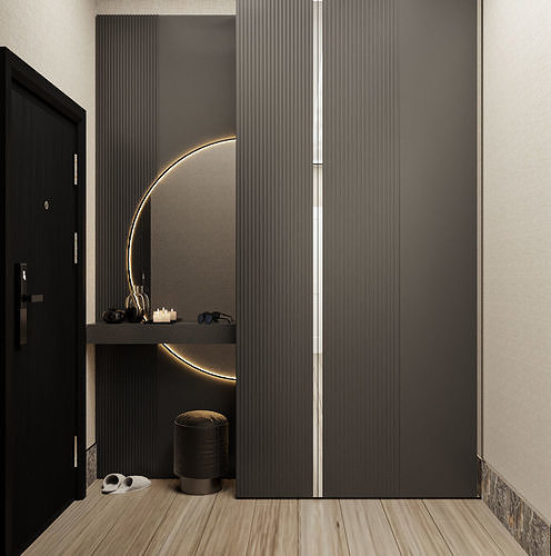 3D model hallway design VR / AR / low-poly | CGTrader