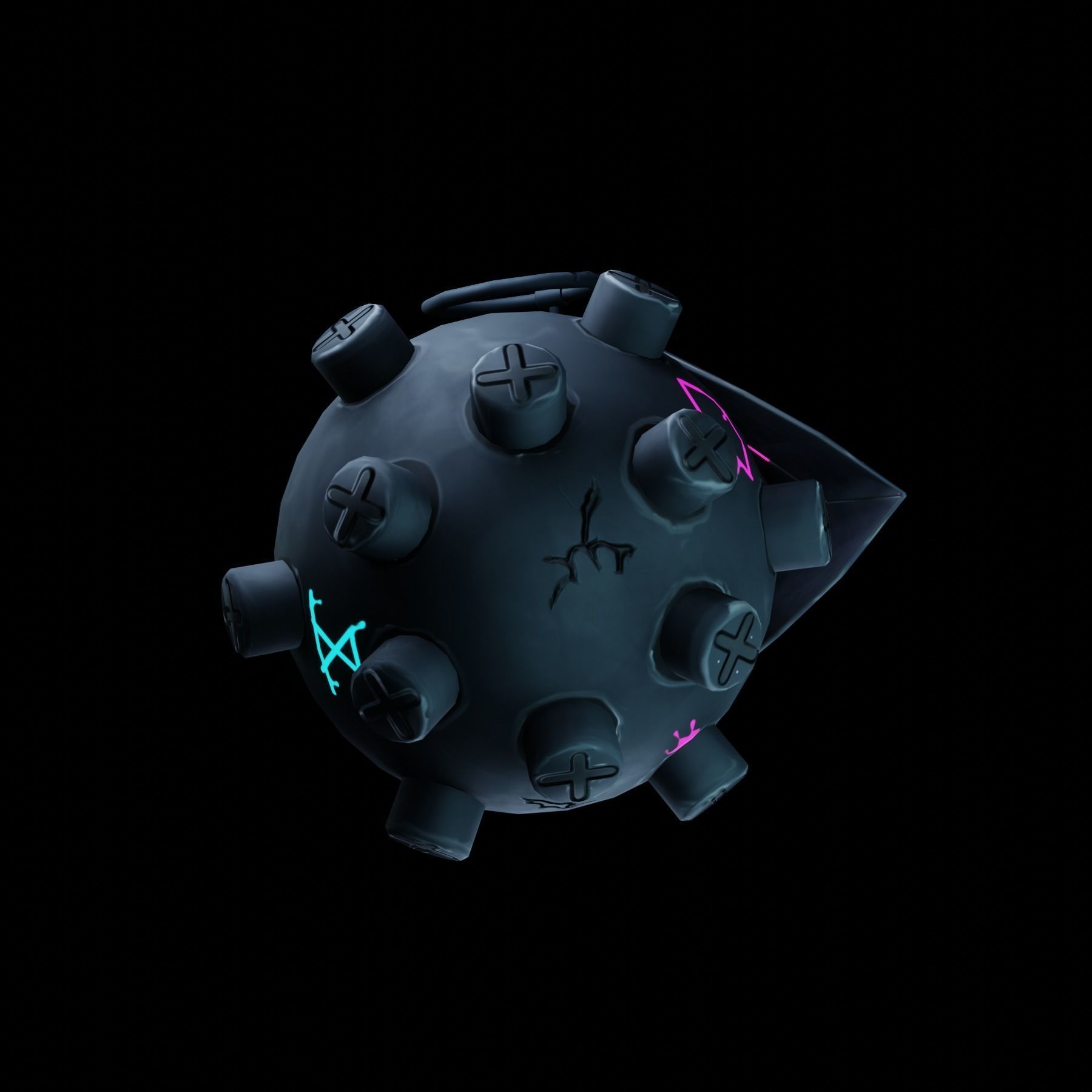 Jinx grenade free VR / AR / low-poly 3D model | CGTrader