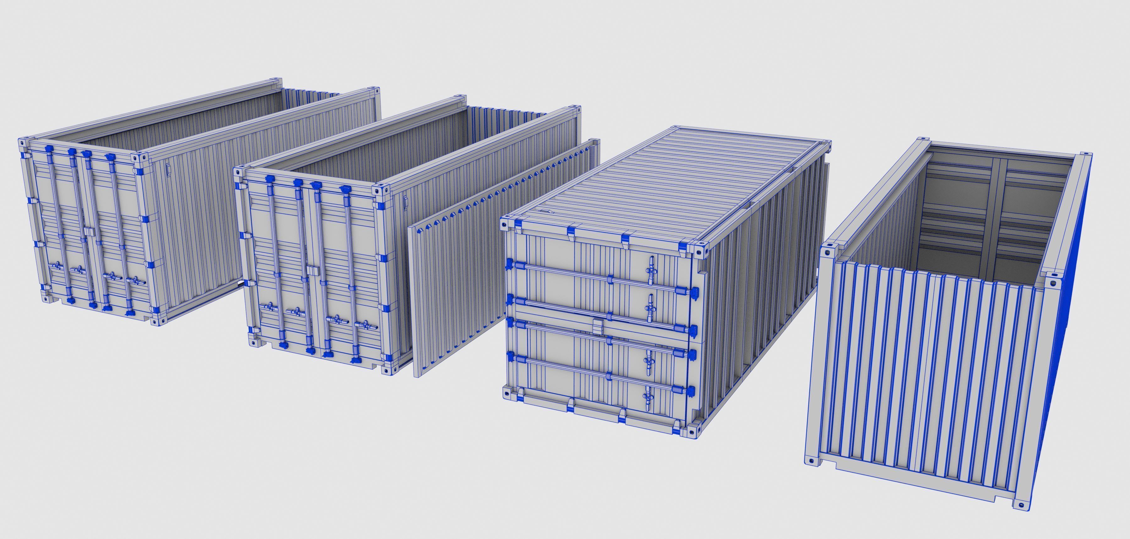 Shipping container 20DV printable 3D model 3D printable | CGTrader