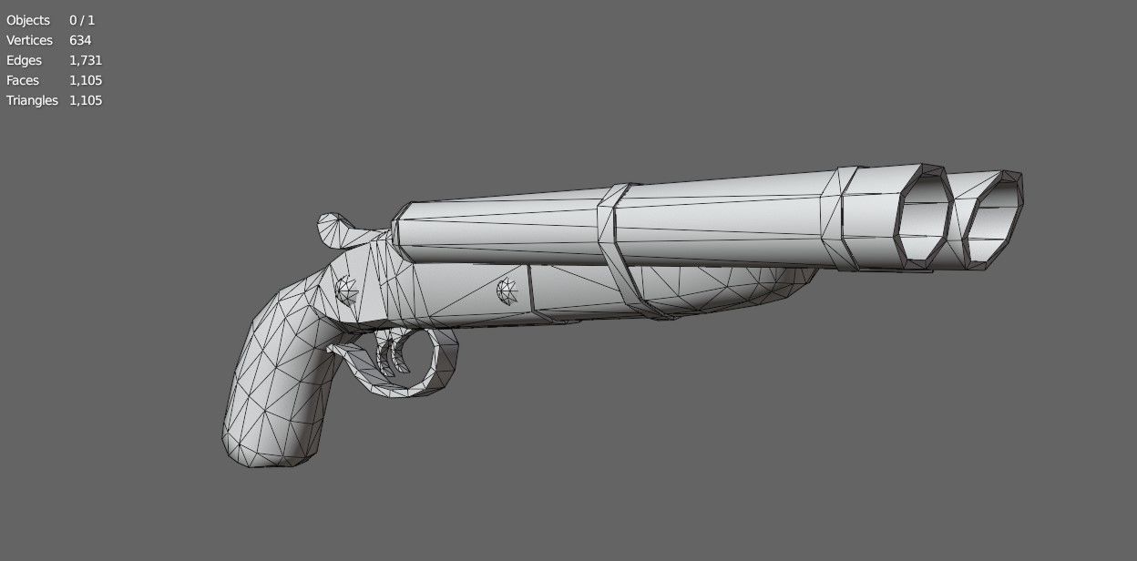 Super low poly Weapon Pack for Free free VR / AR / low-poly 3D model ...