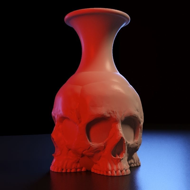Skull Vase 3D model 3D printable | CGTrader