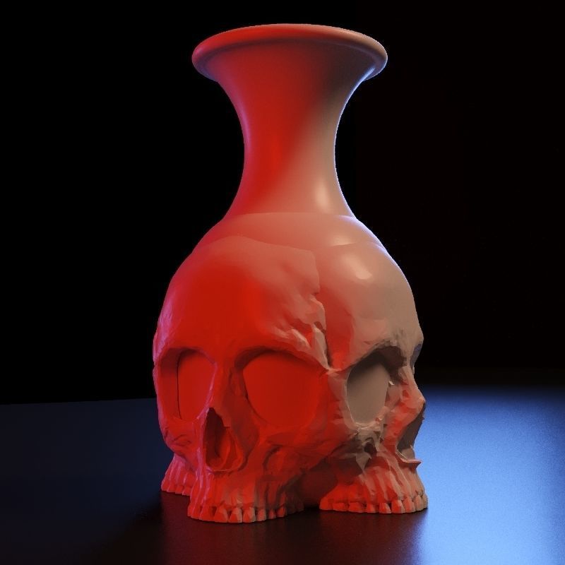 Skull Vase 3D model 3D printable | CGTrader