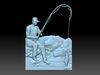 Fisherman statue of man fishing 3D model 3D printable | CGTrader