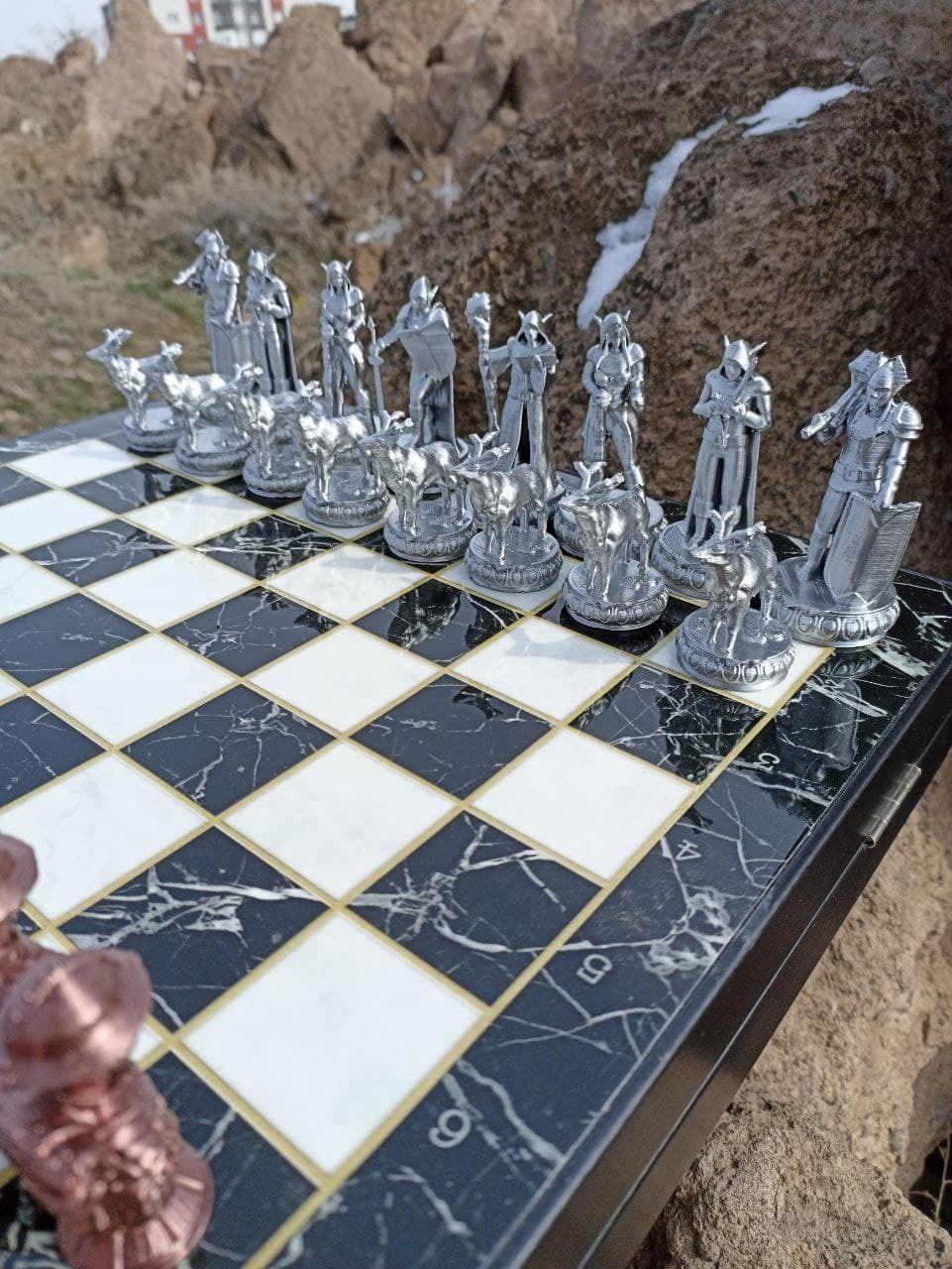 Elf Chess Game Set - Medieval Chess Set 3D model 3D printable | CGTrader