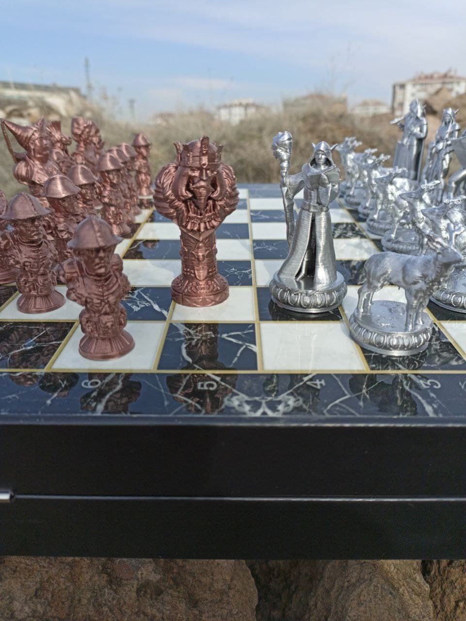 Elf Chess Game Set - Medieval Chess Set 3D model 3D printable | CGTrader