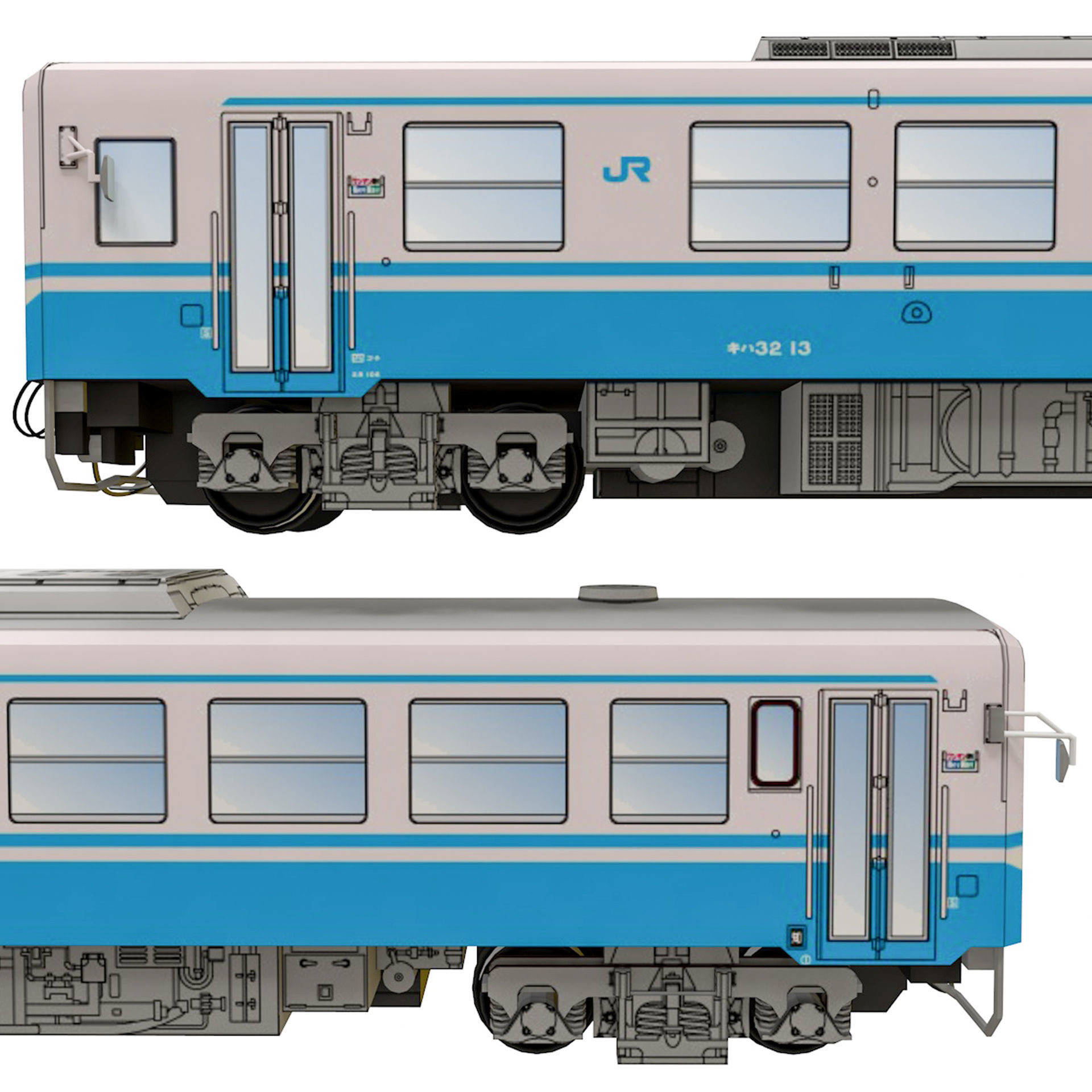JR Shikoku Japanese Train 32 Kiha Diesel Locomotive 3D model | CGTrader