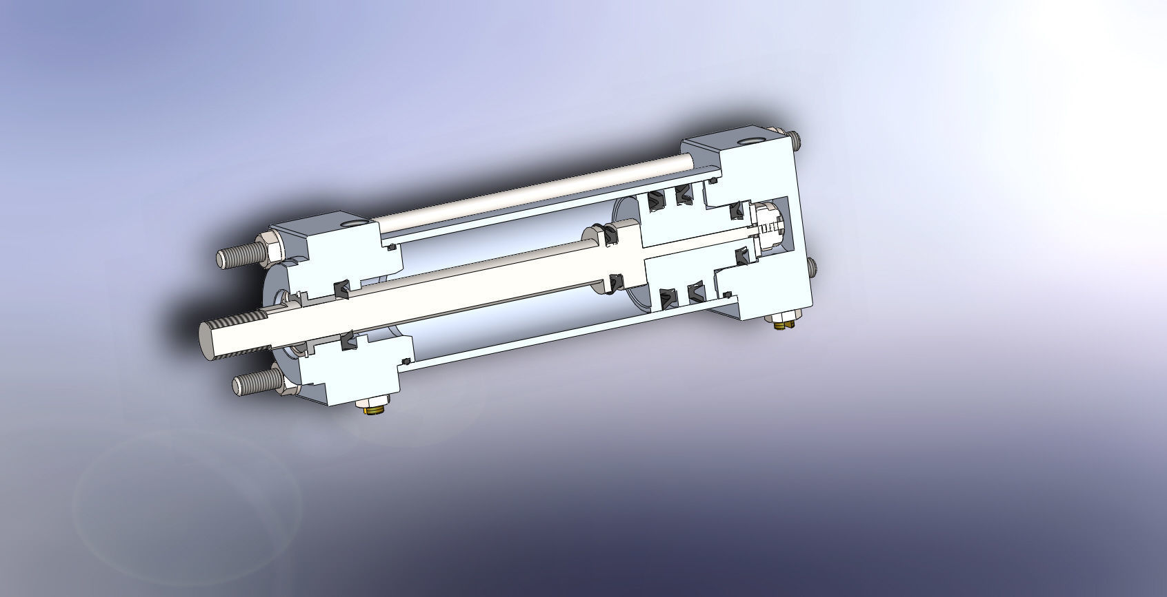 pneumatic cylinder 3D model 3D printable | CGTrader