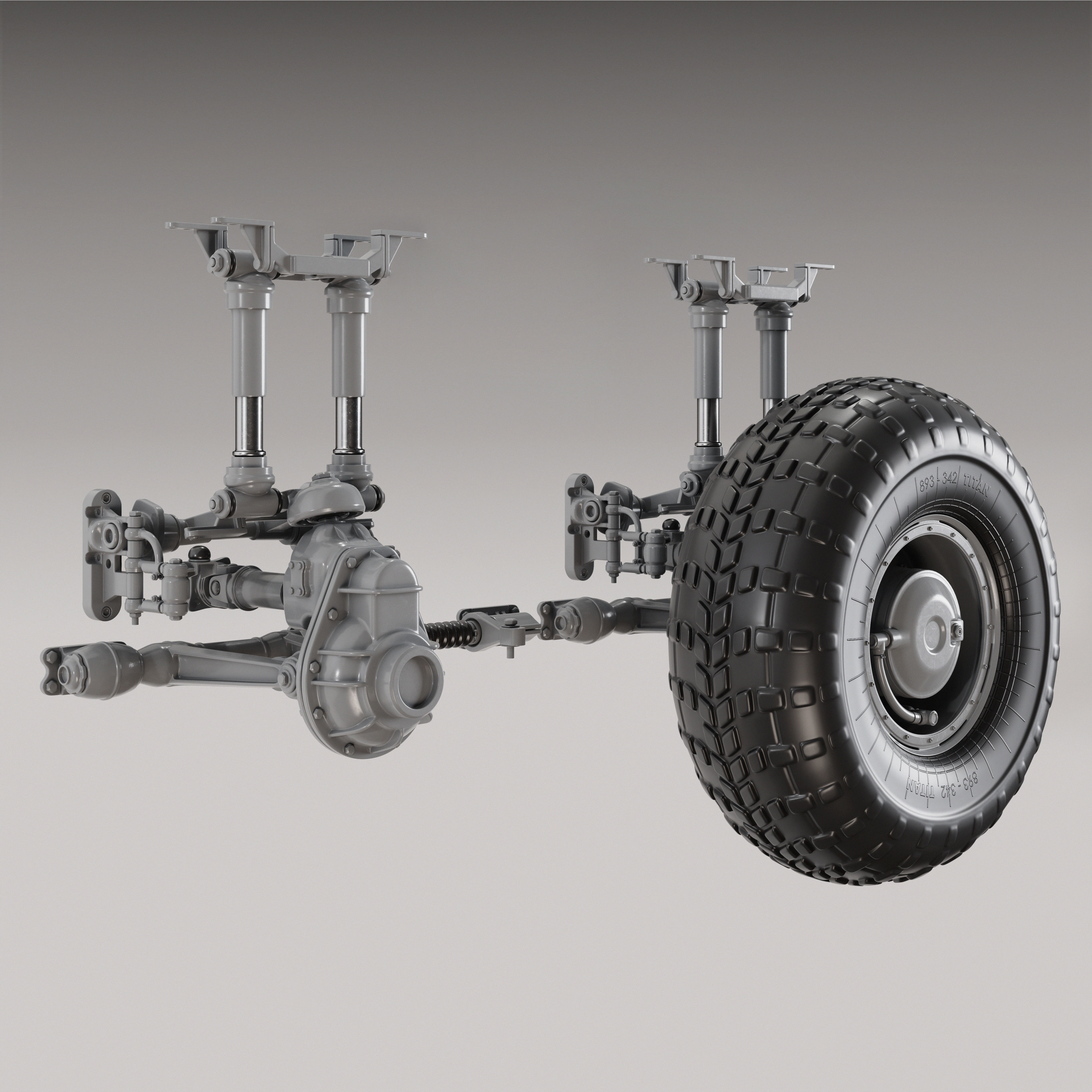 BTR and APC Suspension with Wheel 3D model | CGTrader