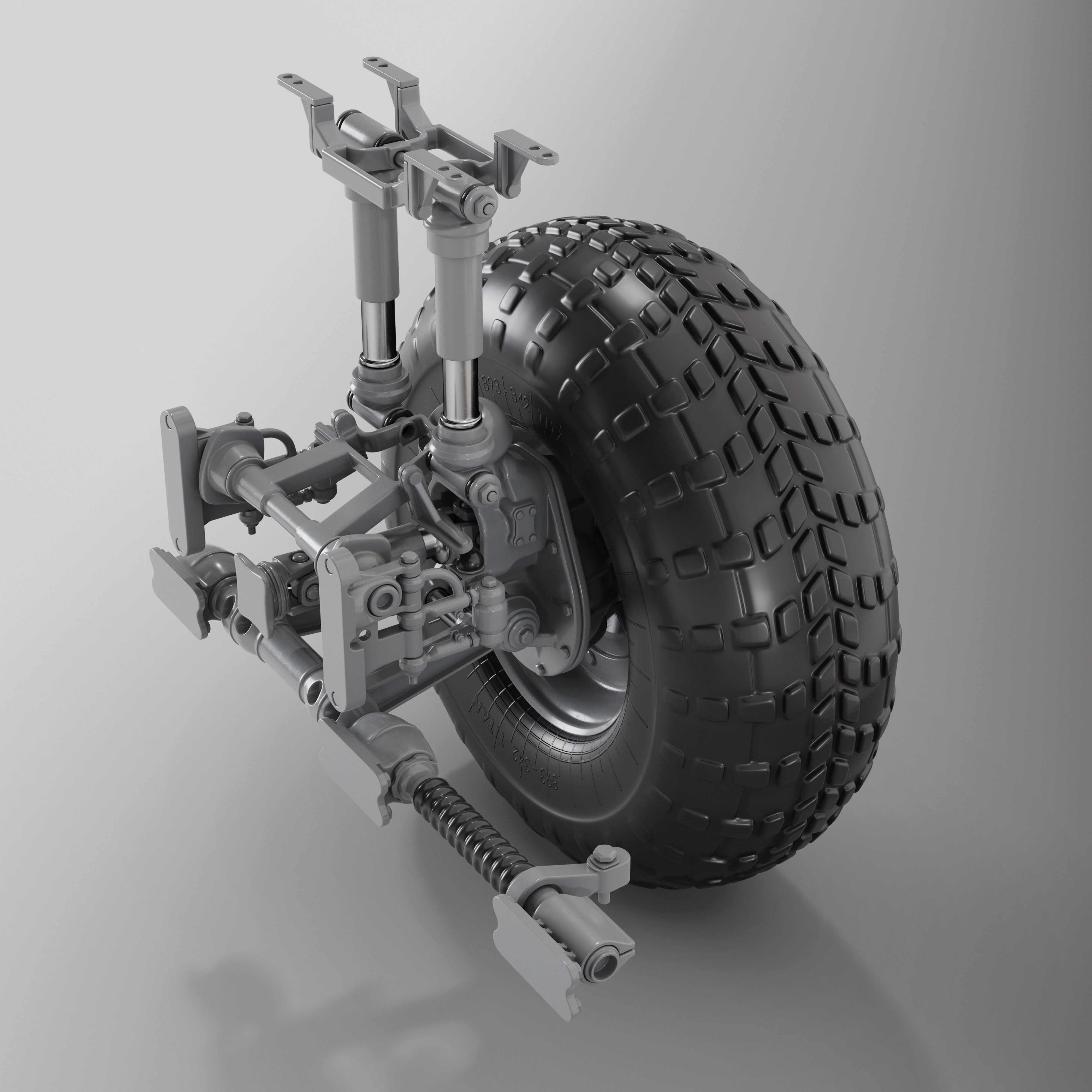 BTR and APC Suspension with Wheel 3D model | CGTrader