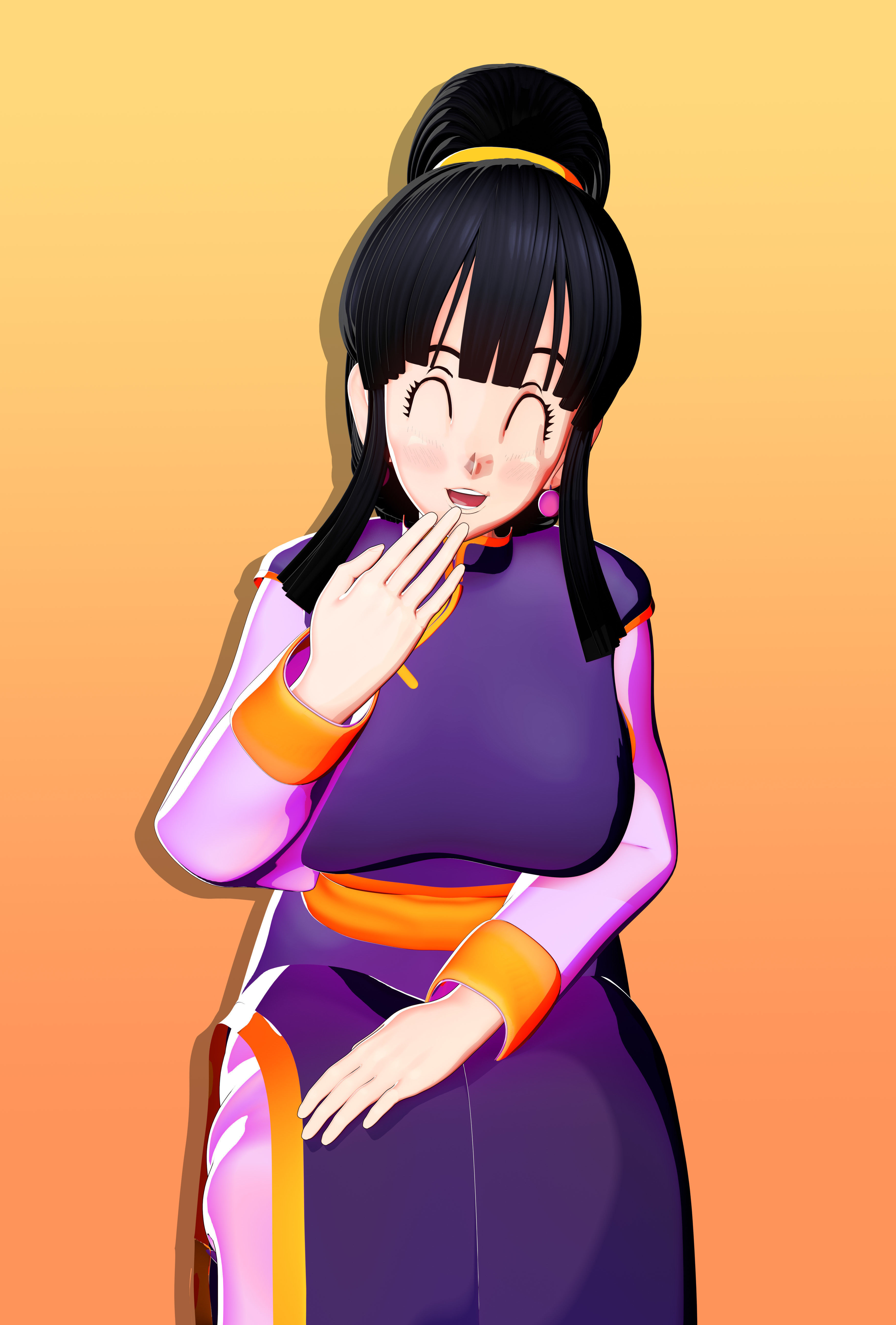 Chi-Chi from Dragon Ball Z free 3D model rigged | CGTrader