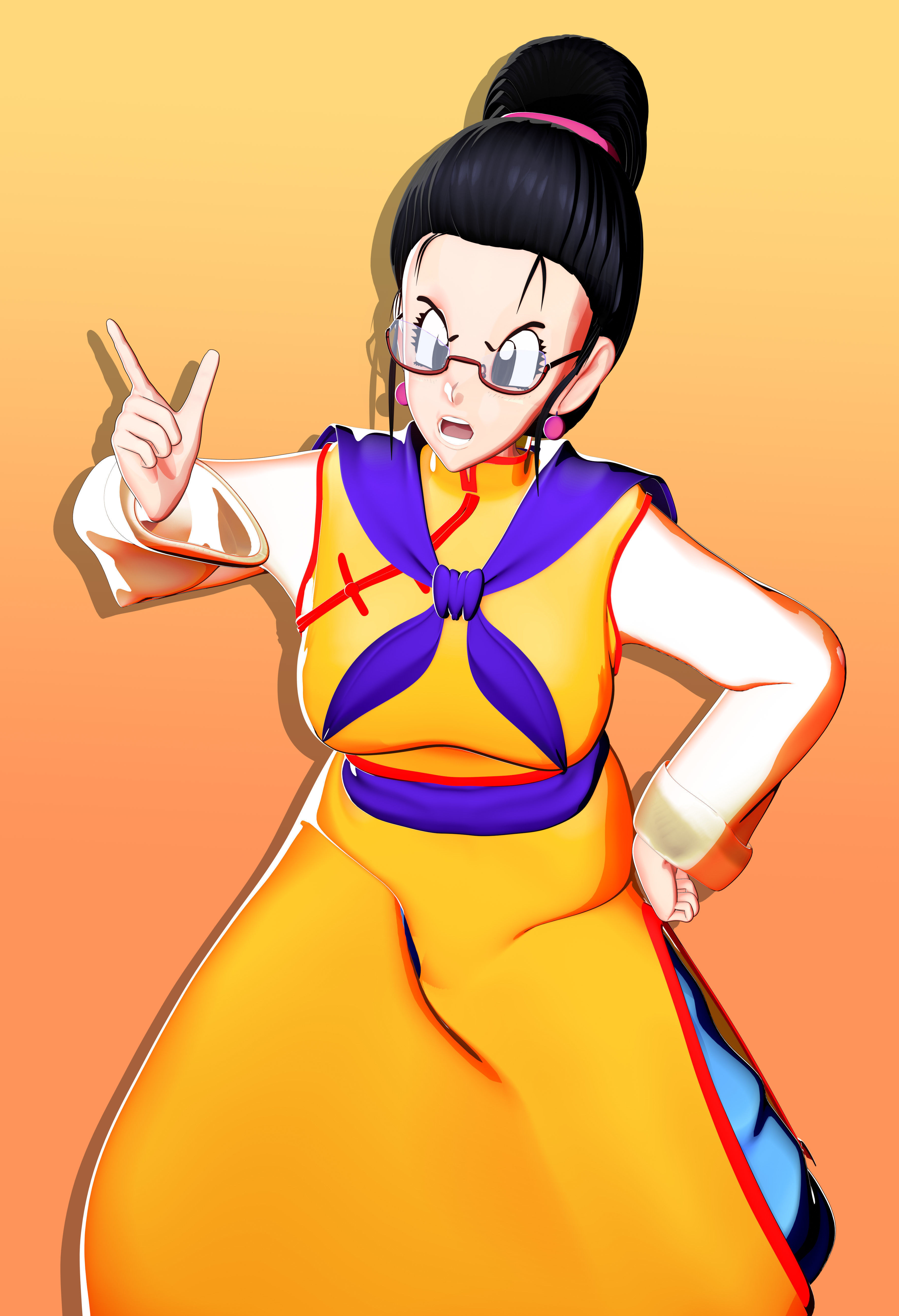 Chi-Chi from Dragon Ball Z free 3D model rigged | CGTrader