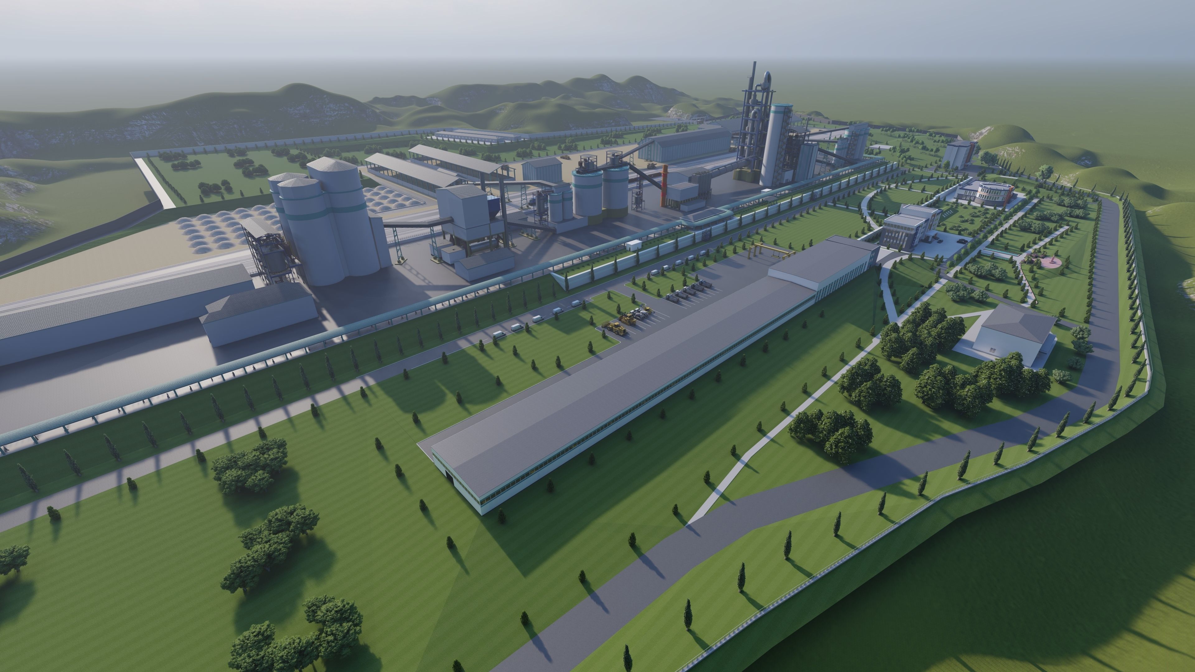 Cement factory 3D model | CGTrader