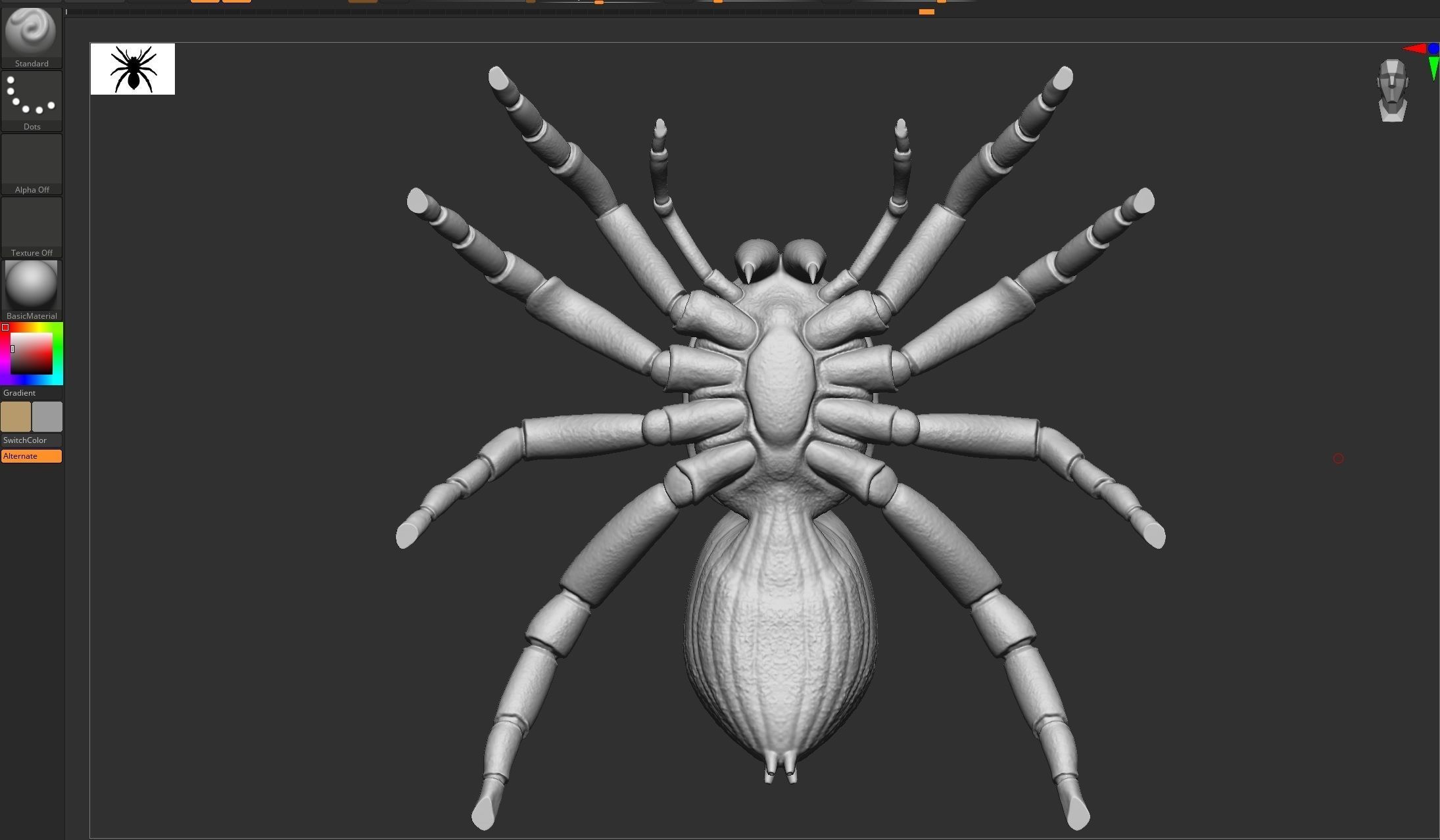 Spider stl 3D model 3D printable | CGTrader