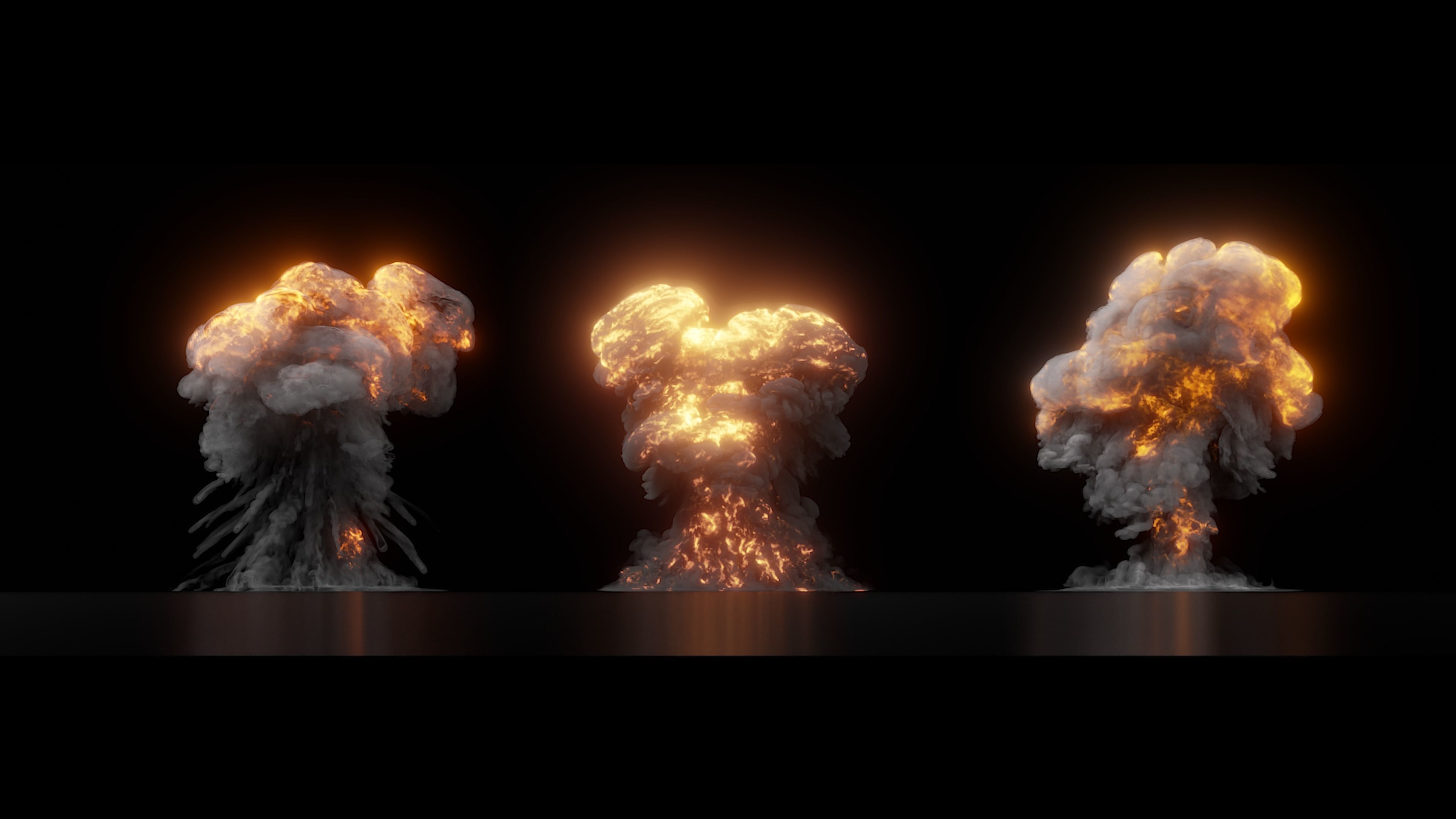 Fuel Explosion VDB-Pack 3D Model 3D model | CGTrader