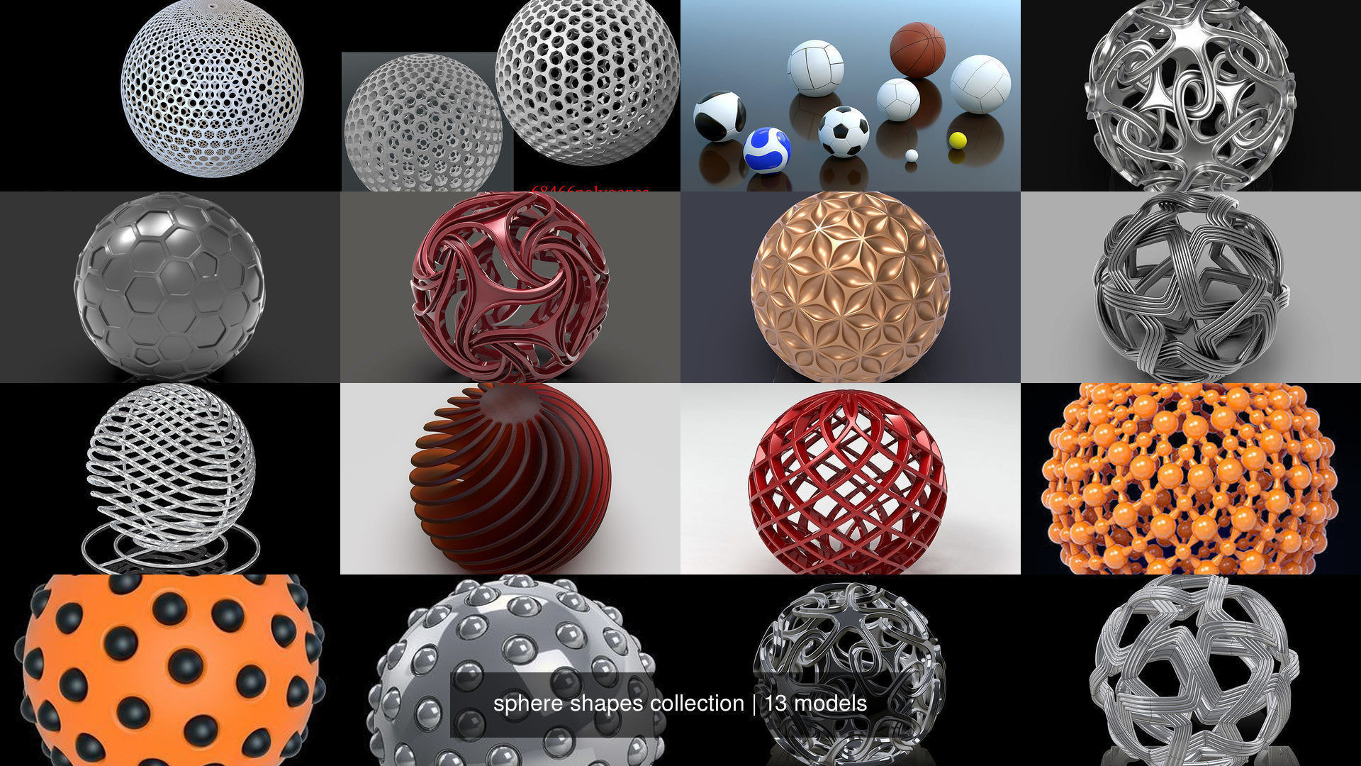 sphere shapes collection | CGTrader