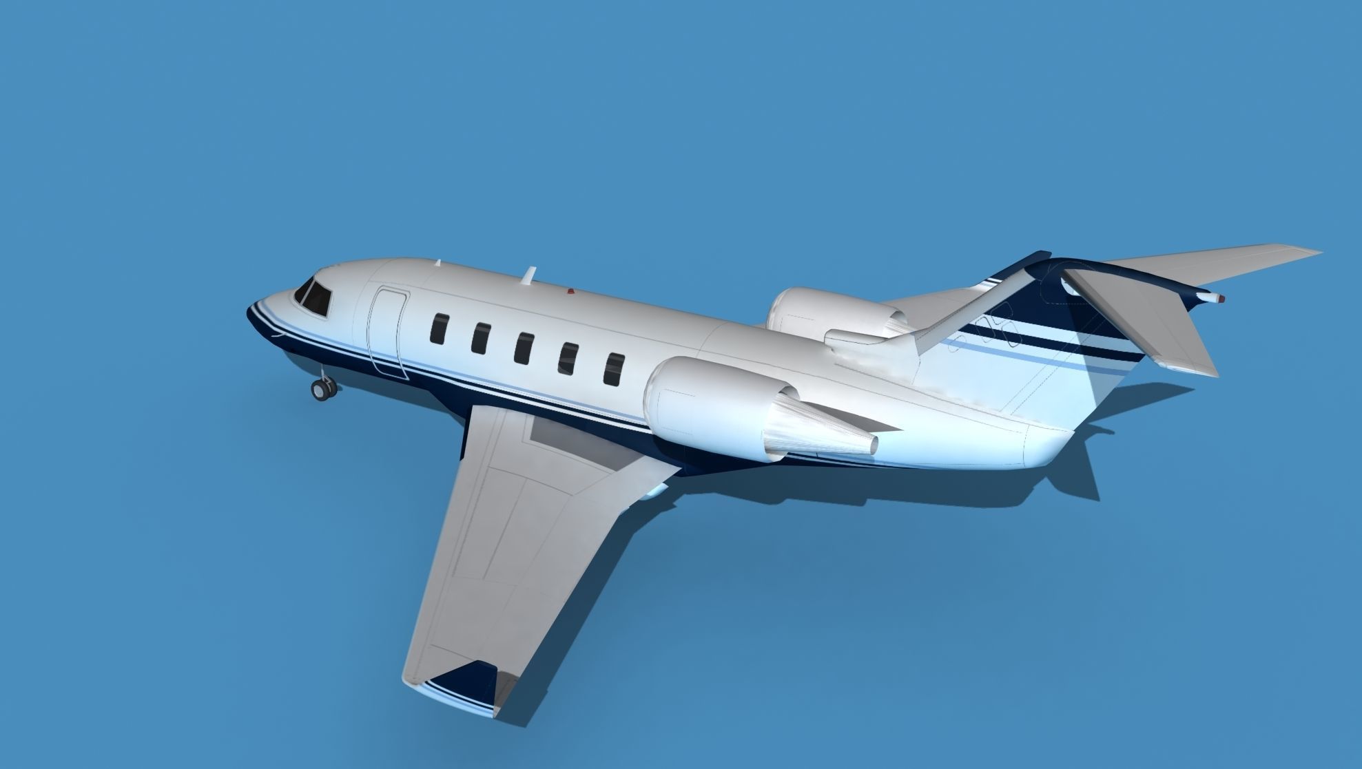 Bombardier CL-604 Challenger V04 3D model rigged | CGTrader