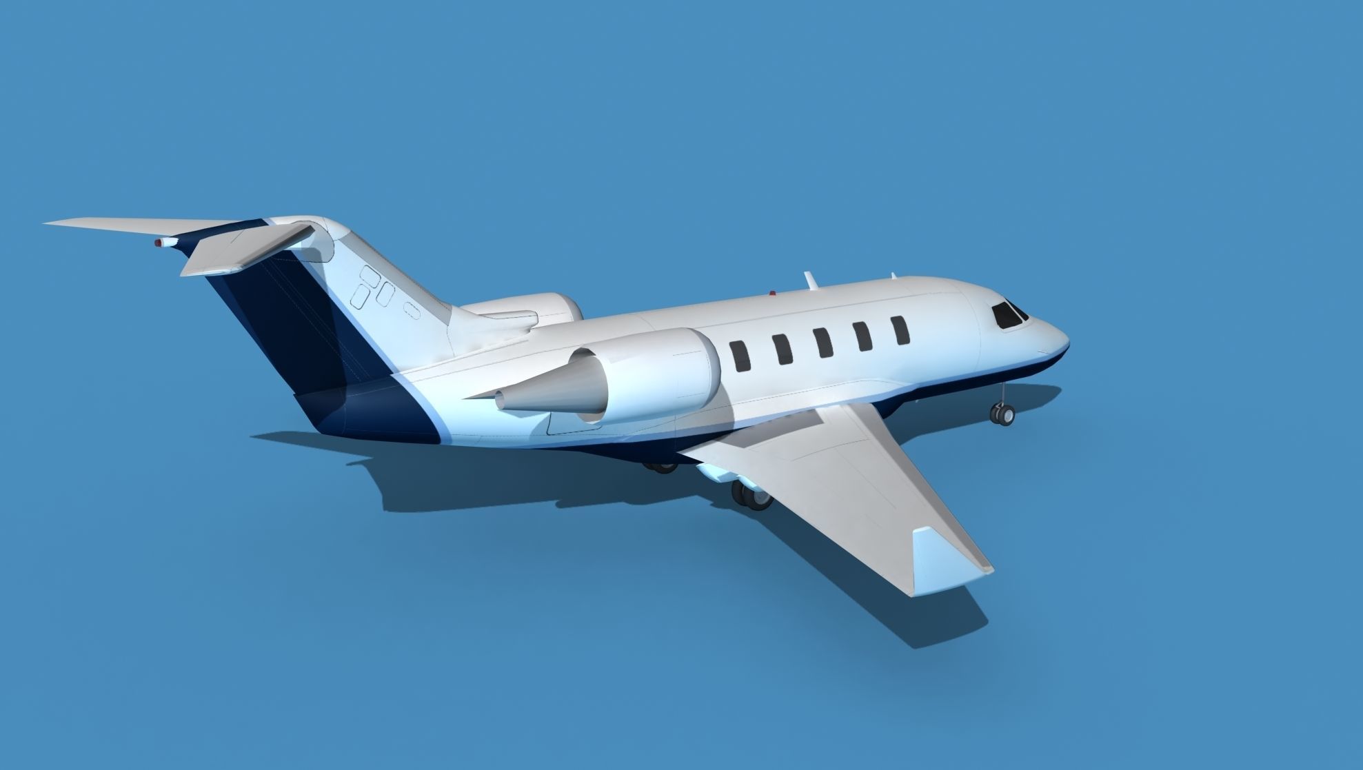 Bombardier CL604 Challenger V05 3D model rigged | CGTrader