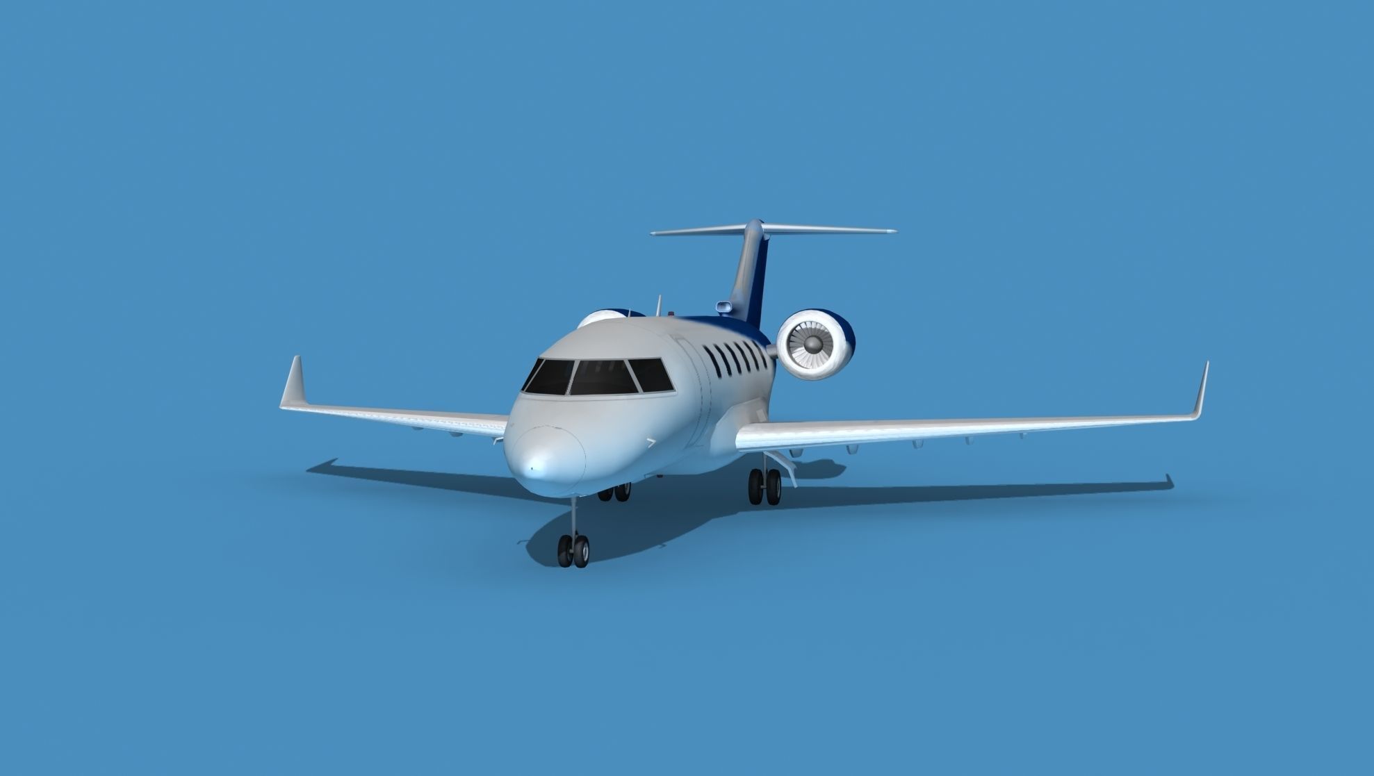 Bombardier CL604 Challenger V06 3D model rigged | CGTrader