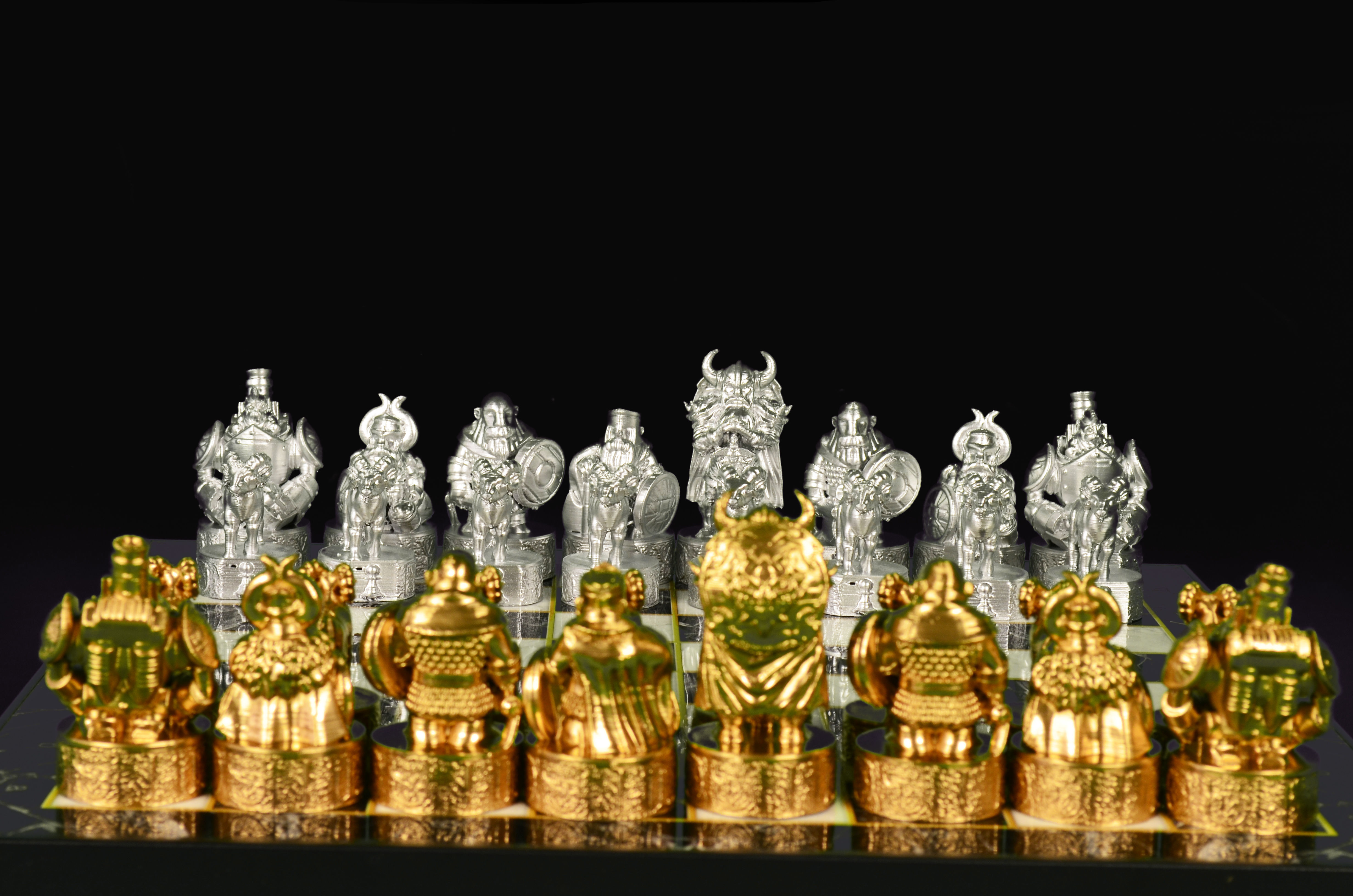 Dwarf Chess Set-Medieval Dwarfs Chess Set 3D model 3D printable | CGTrader