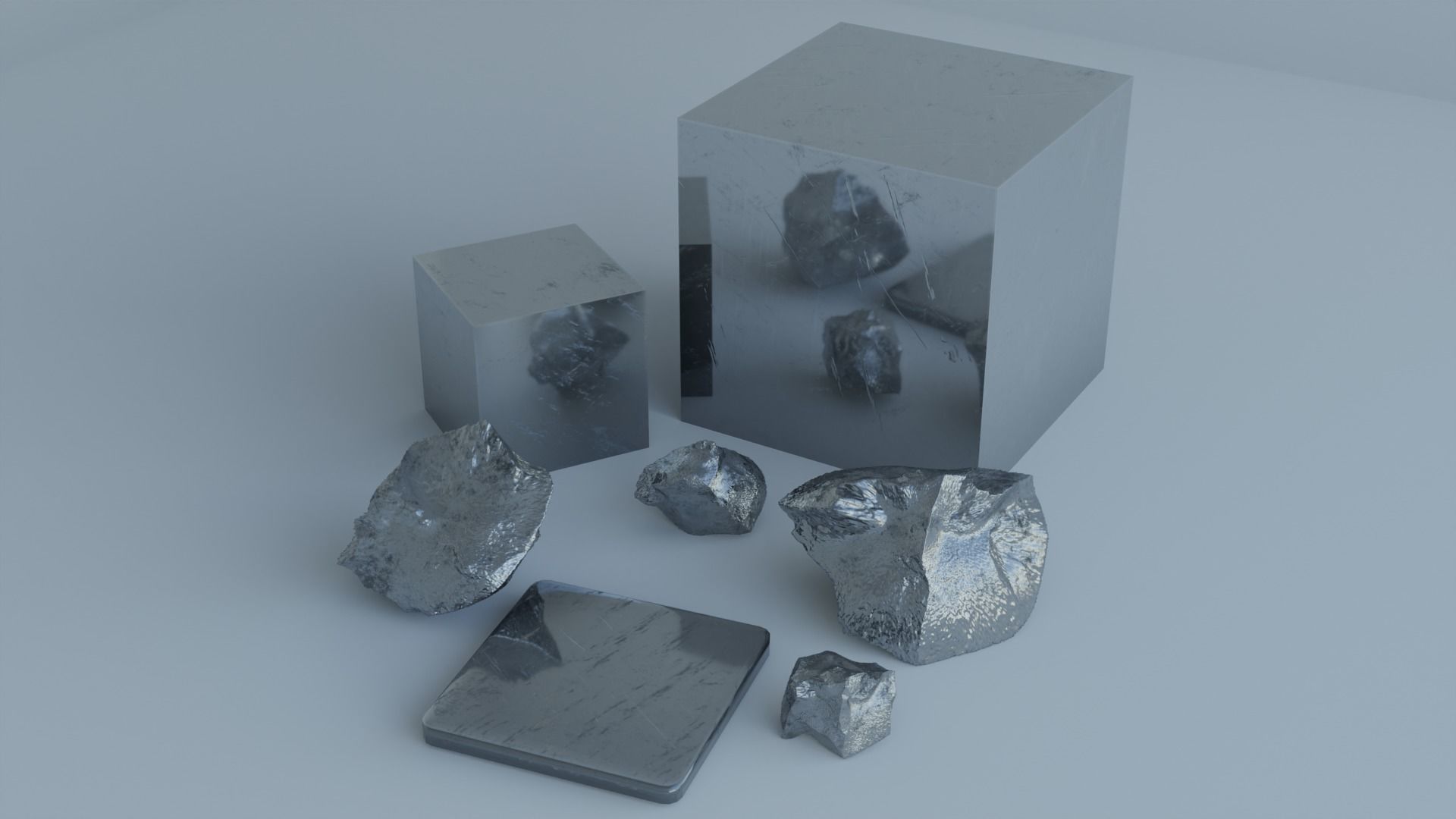 Procedural Chromium 3D model | CGTrader