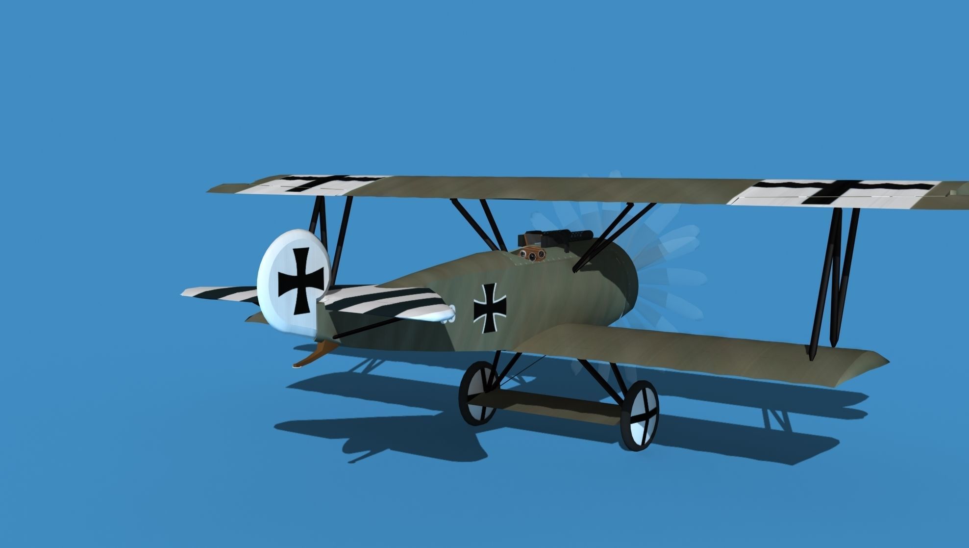 Fokker D-VI V11 3D model animated rigged | CGTrader