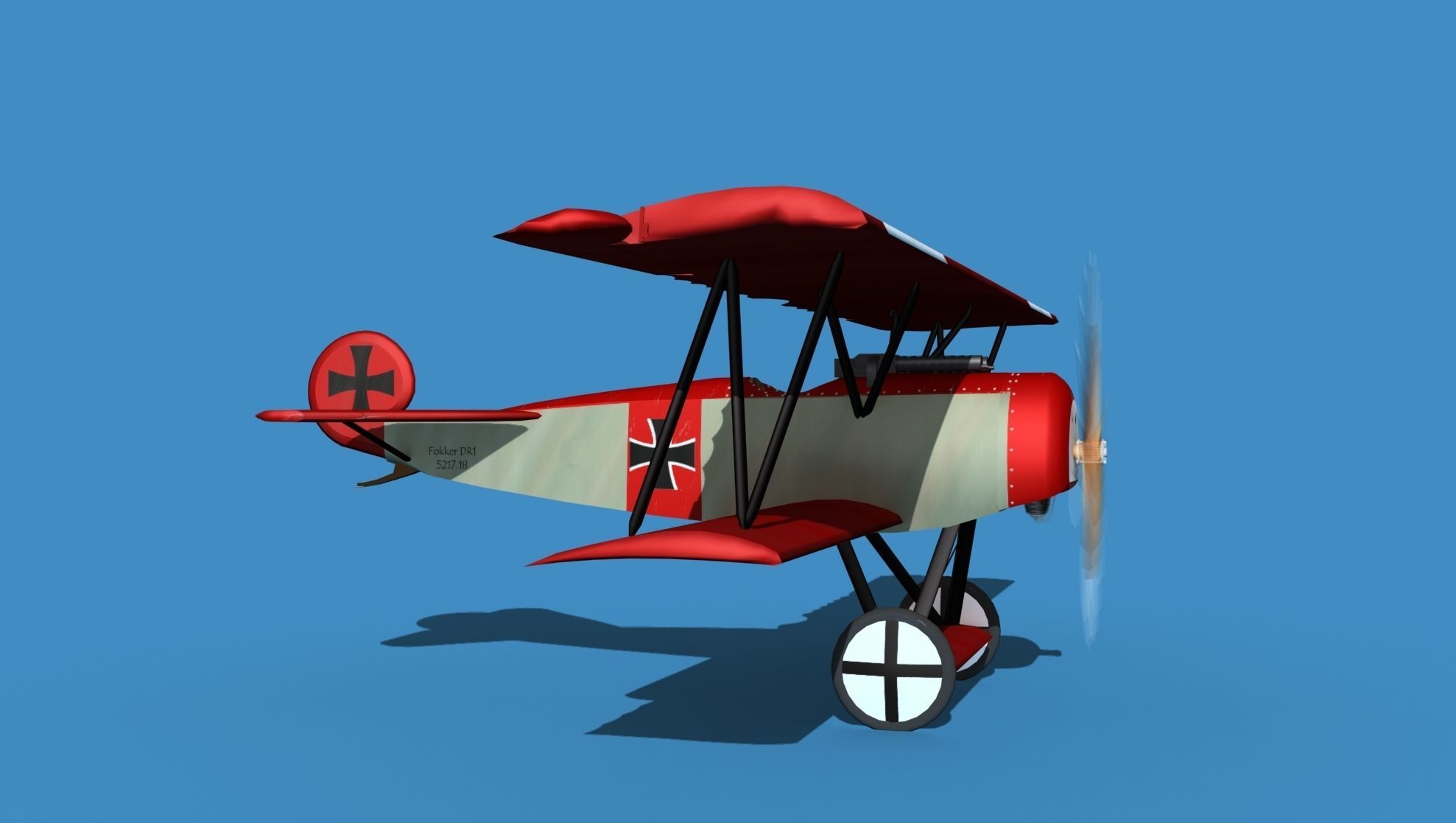 Fokker D-VI V12 3D model | CGTrader