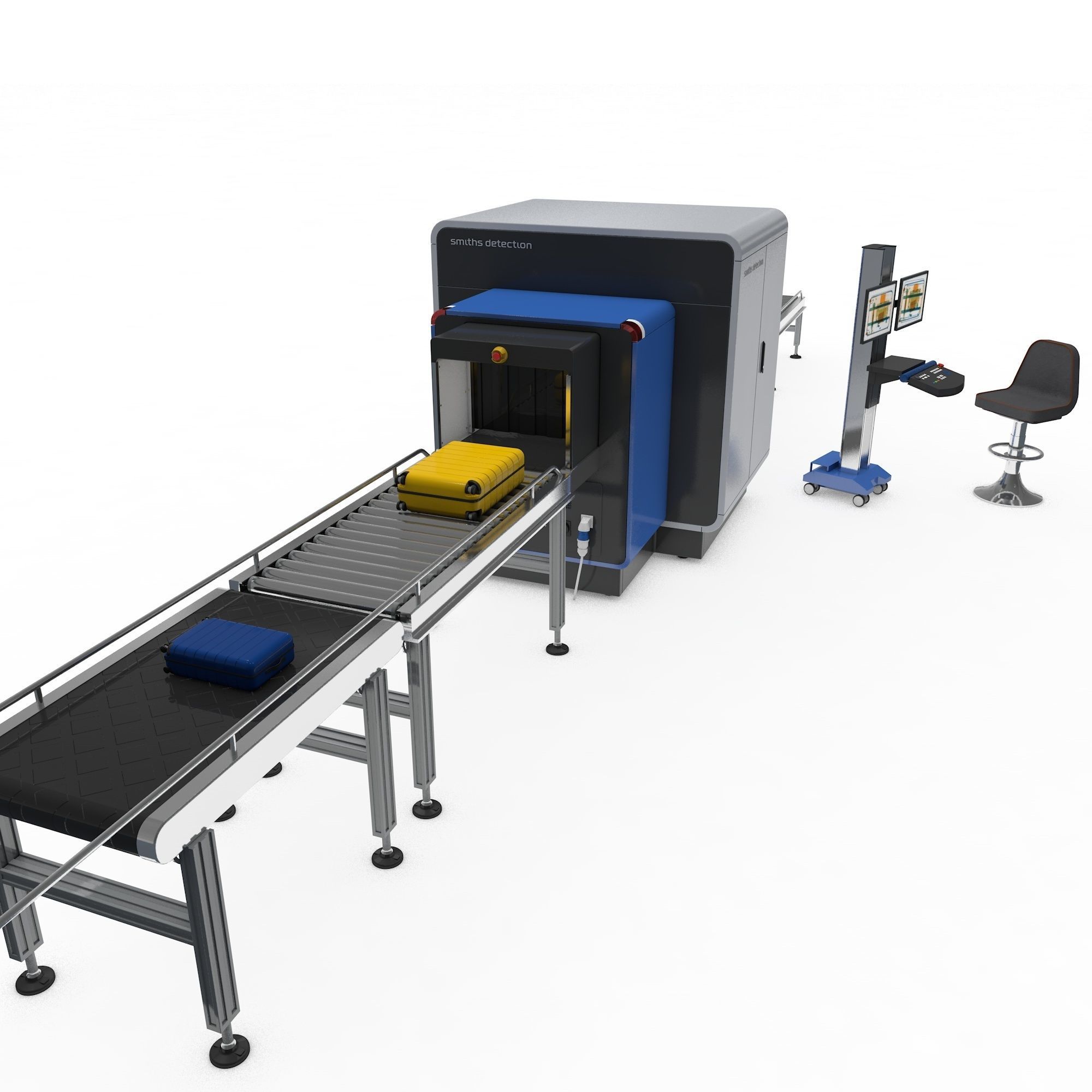 Airport Baggage Scanner X Ray Point 3D model | CGTrader