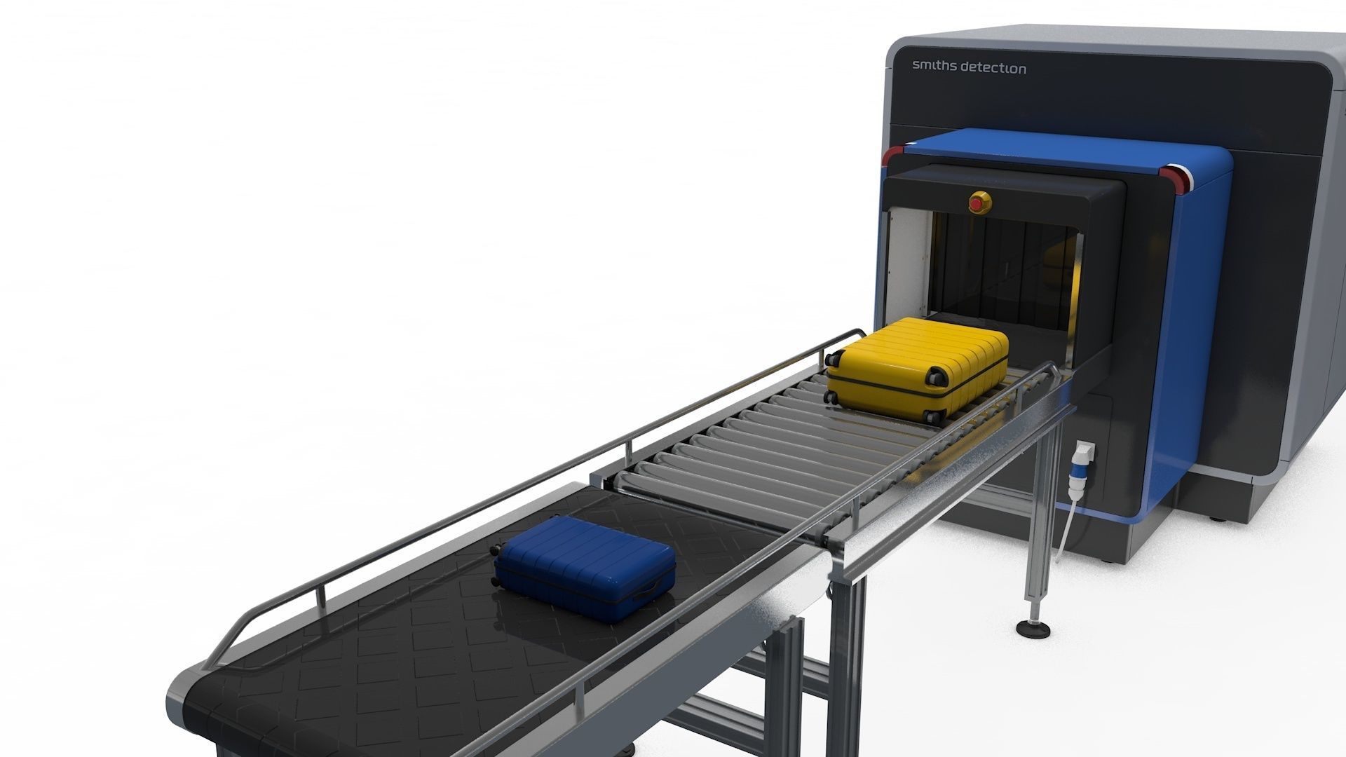 Airport Baggage Scanner X Ray Point 3D model | CGTrader