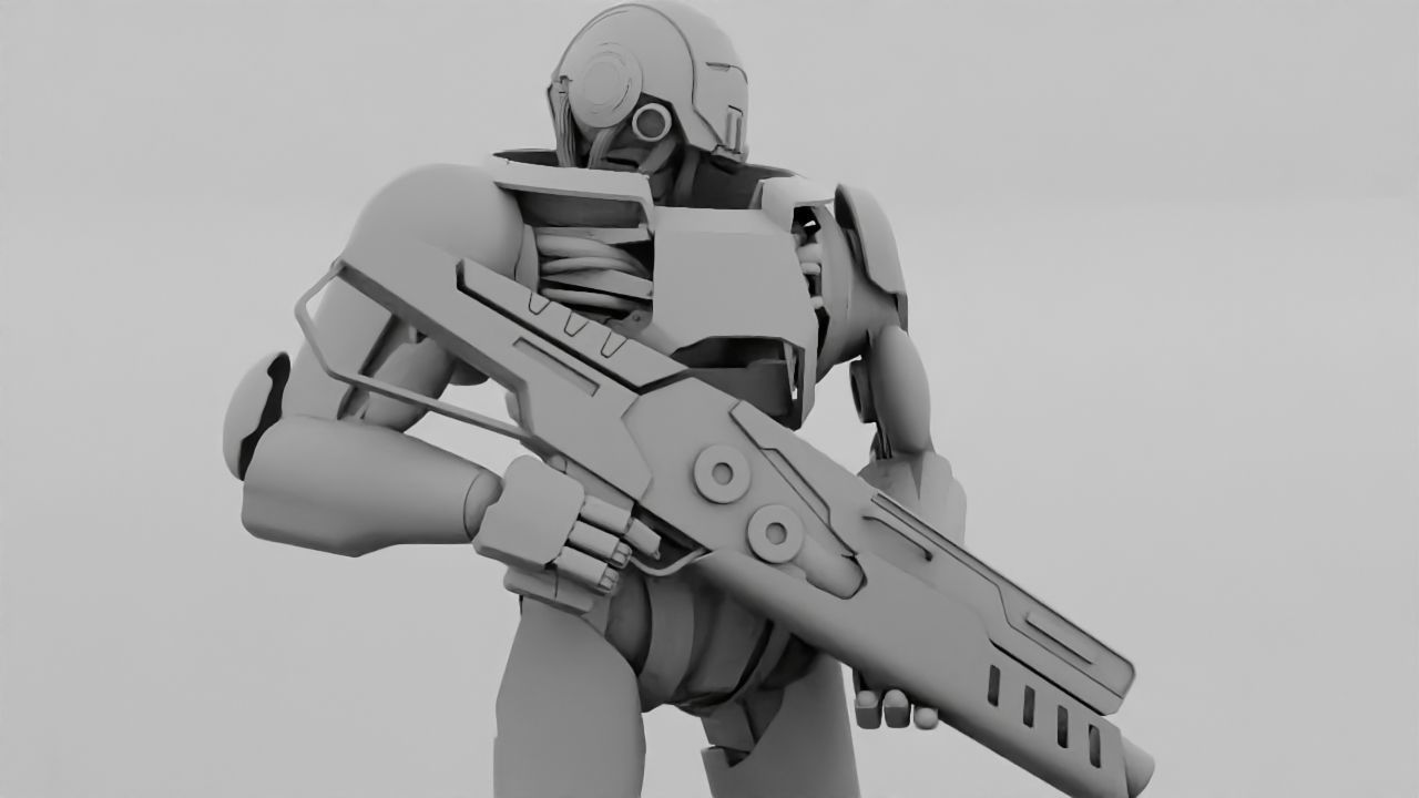 Android Soldier rigged character 3D model rigged | CGTrader