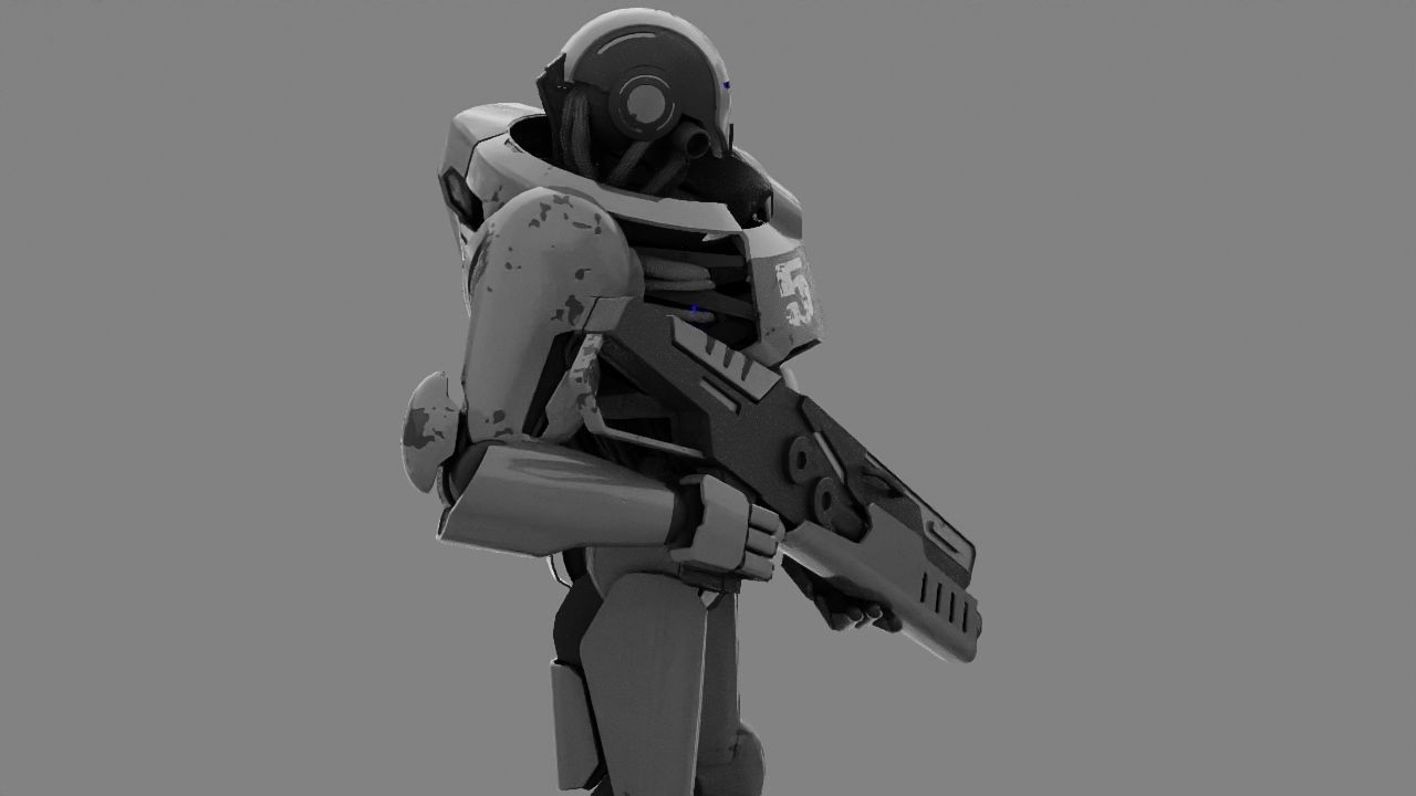 Android Soldier rigged character 3D model rigged | CGTrader