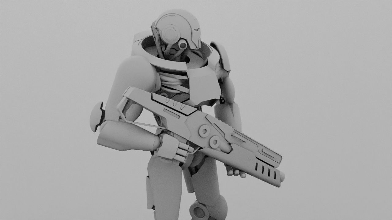 Android Soldier rigged character 3D model rigged | CGTrader