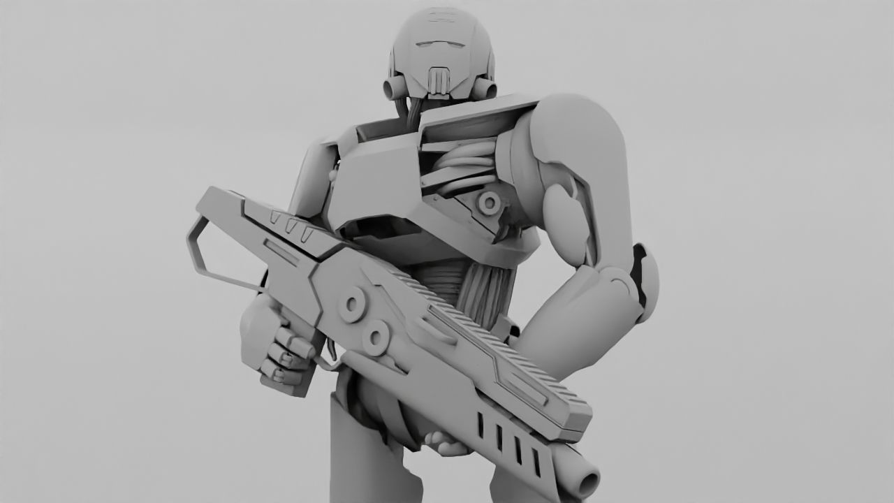 Android Soldier rigged character 3D model rigged | CGTrader