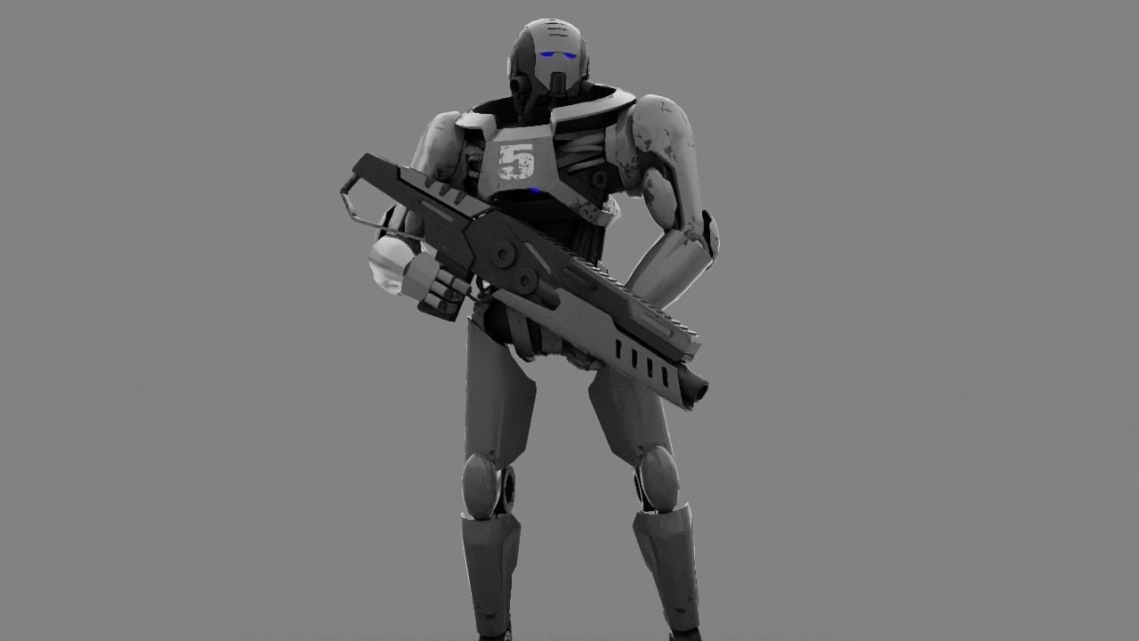 Android Soldier rigged character 3D model rigged | CGTrader