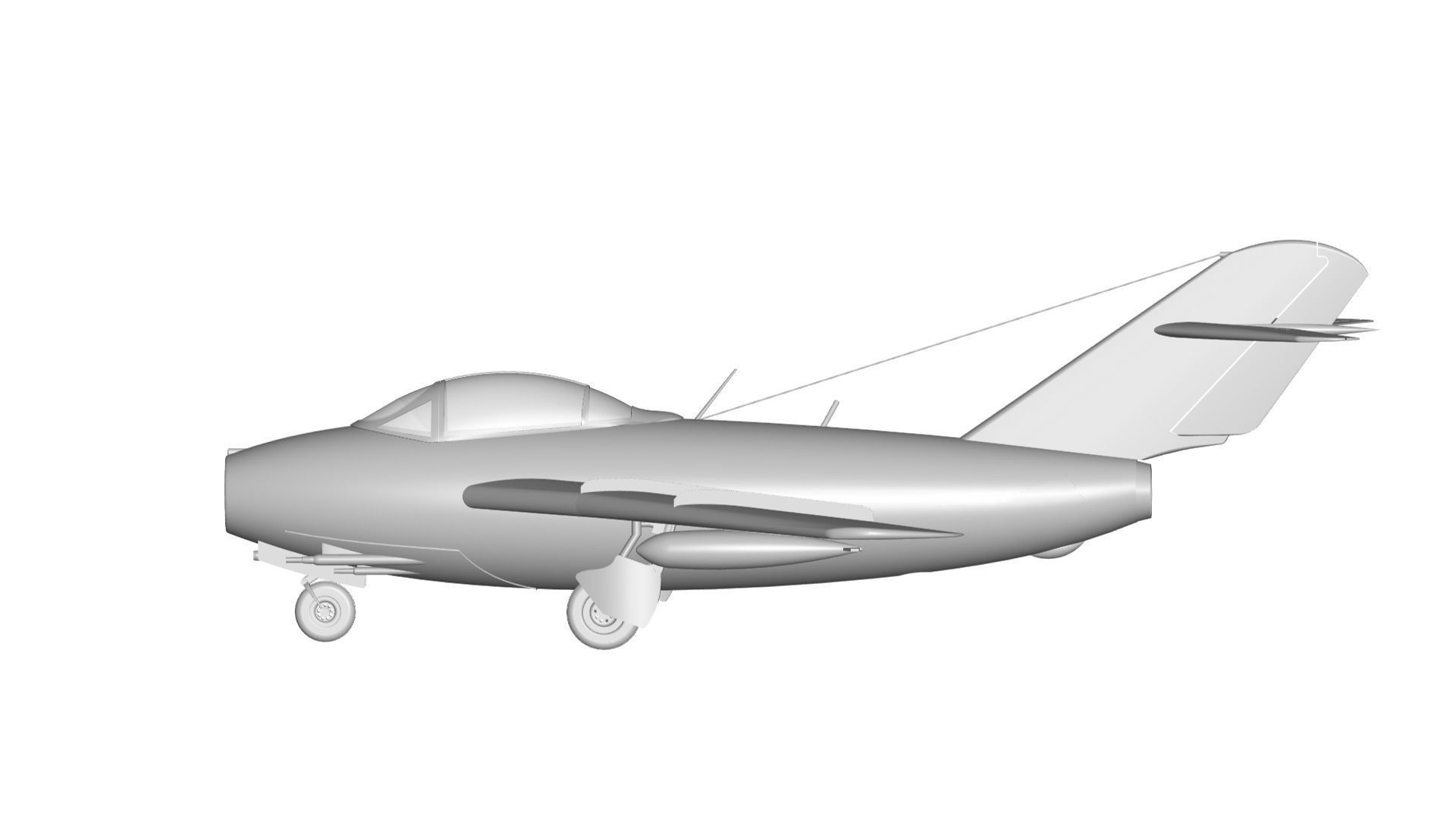 Mikoyan-Gurevich MiG-15 3D model | CGTrader