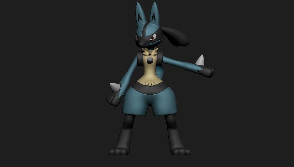 Pokemon - Riolu and Lucario 3D model 3D printable | CGTrader