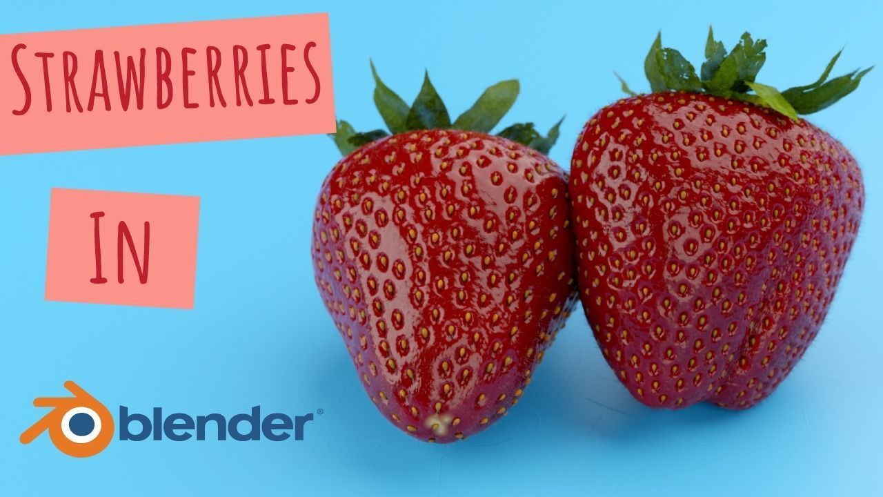 Strawberry material samples for video free 3D model | CGTrader
