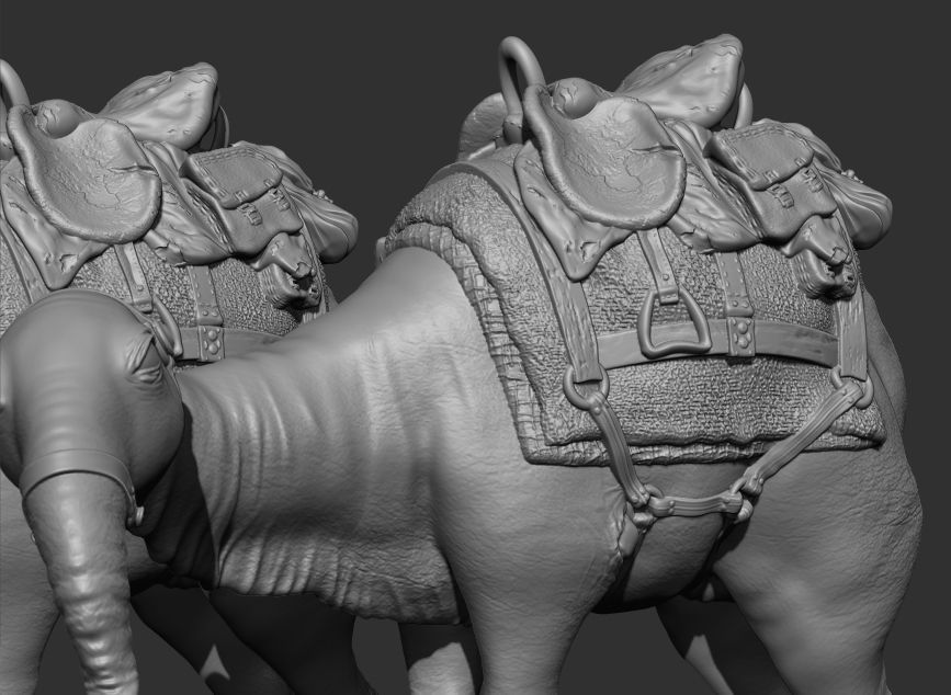Eopie two camels with saddles 3D model 3D printable | CGTrader