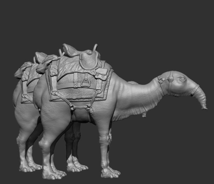 Eopie two camels with saddles 3D model 3D printable | CGTrader