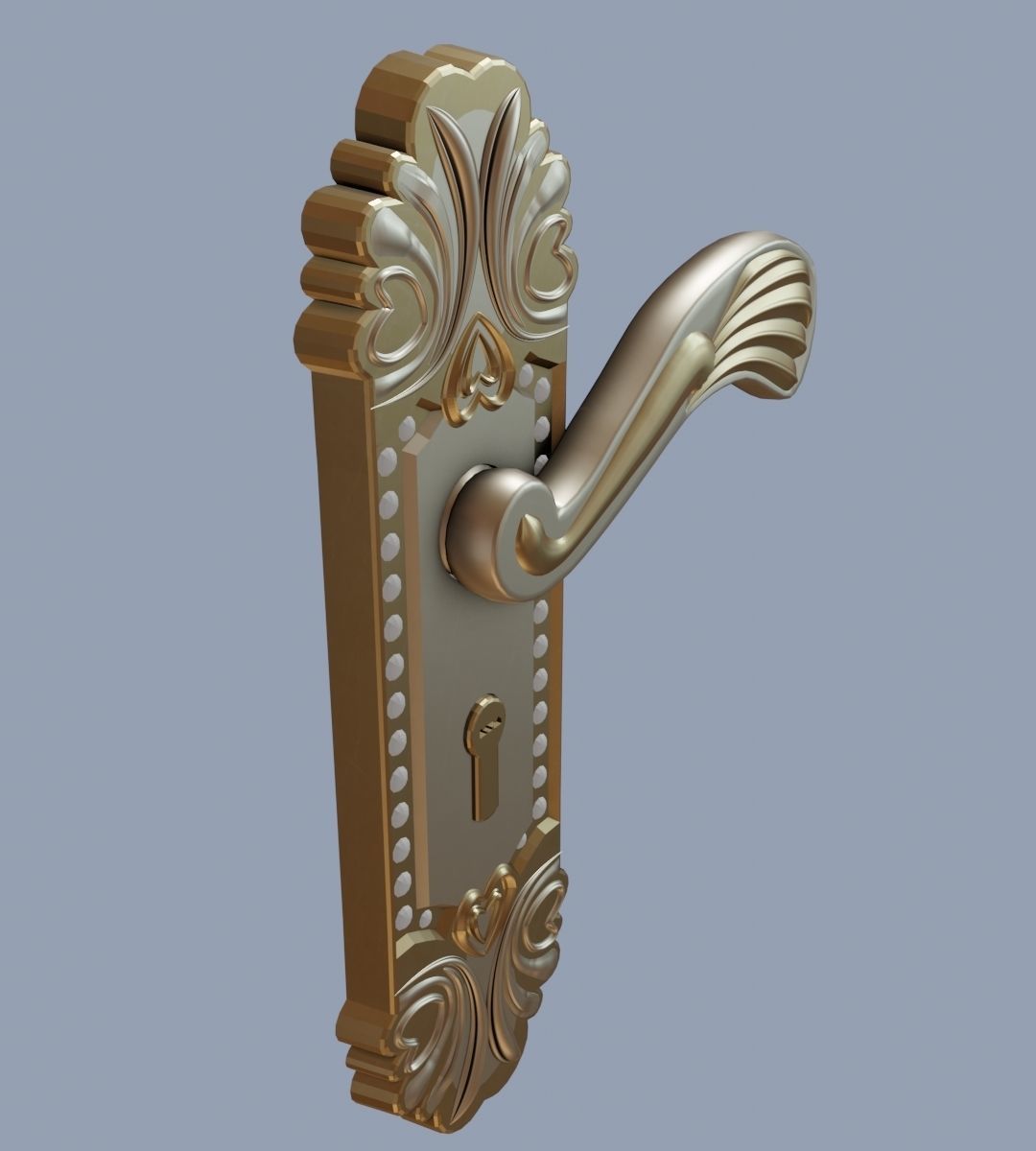 Door handle 3D model rigged | CGTrader