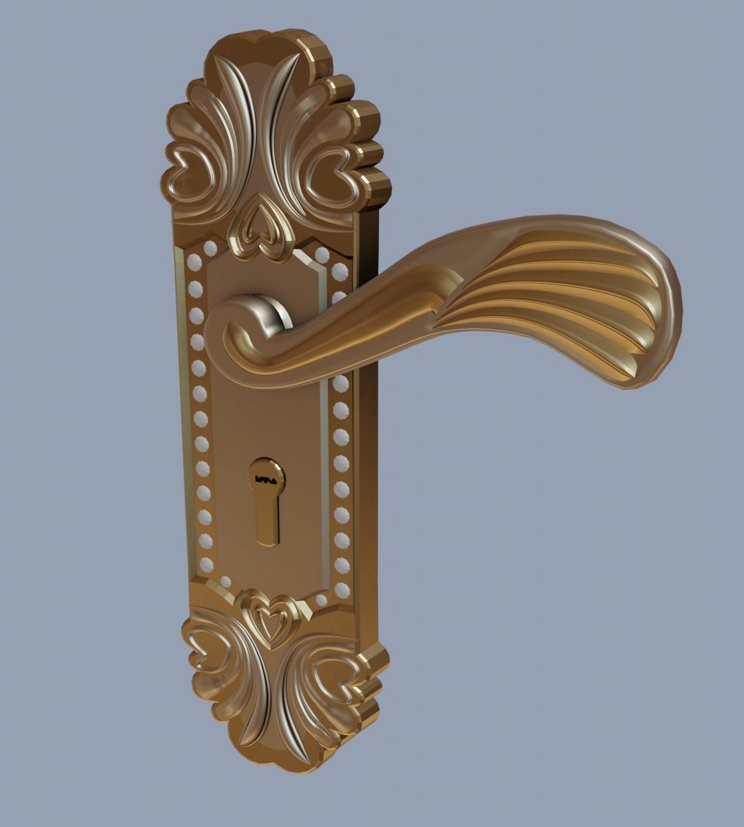 Door handle 3D model rigged | CGTrader