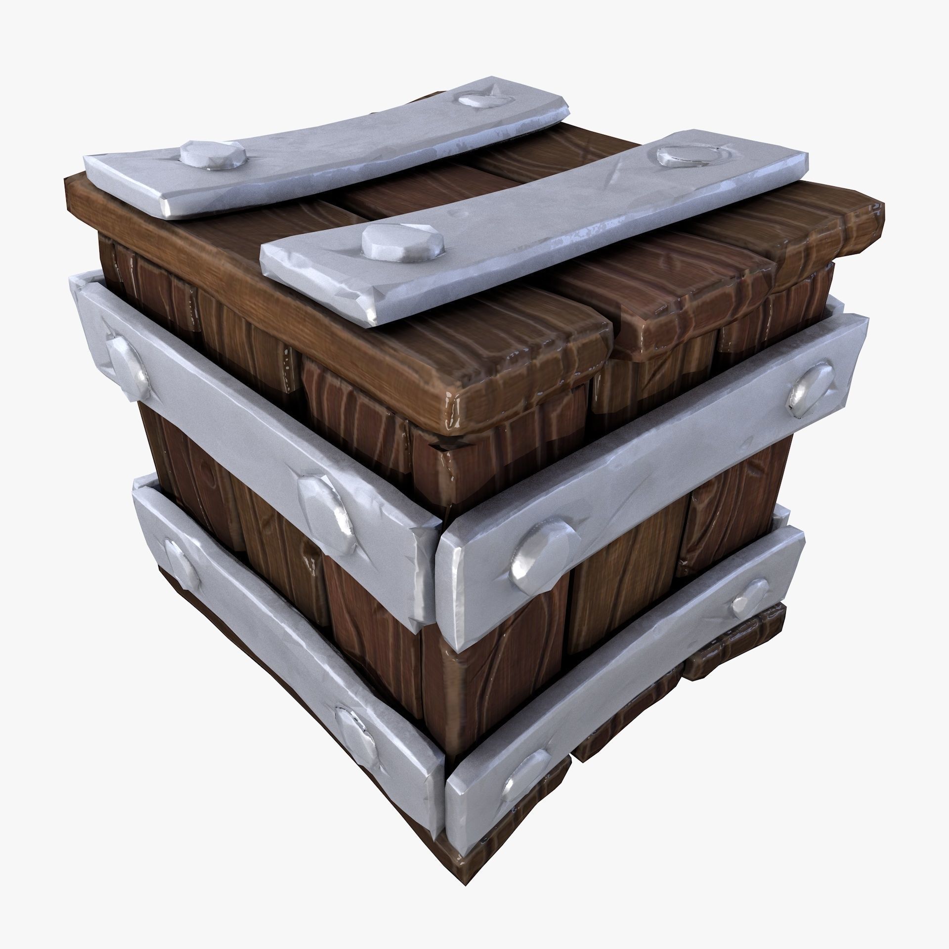 3D model Fantasy Wooden Crate Box Game Asset VR / AR / low-poly | CGTrader