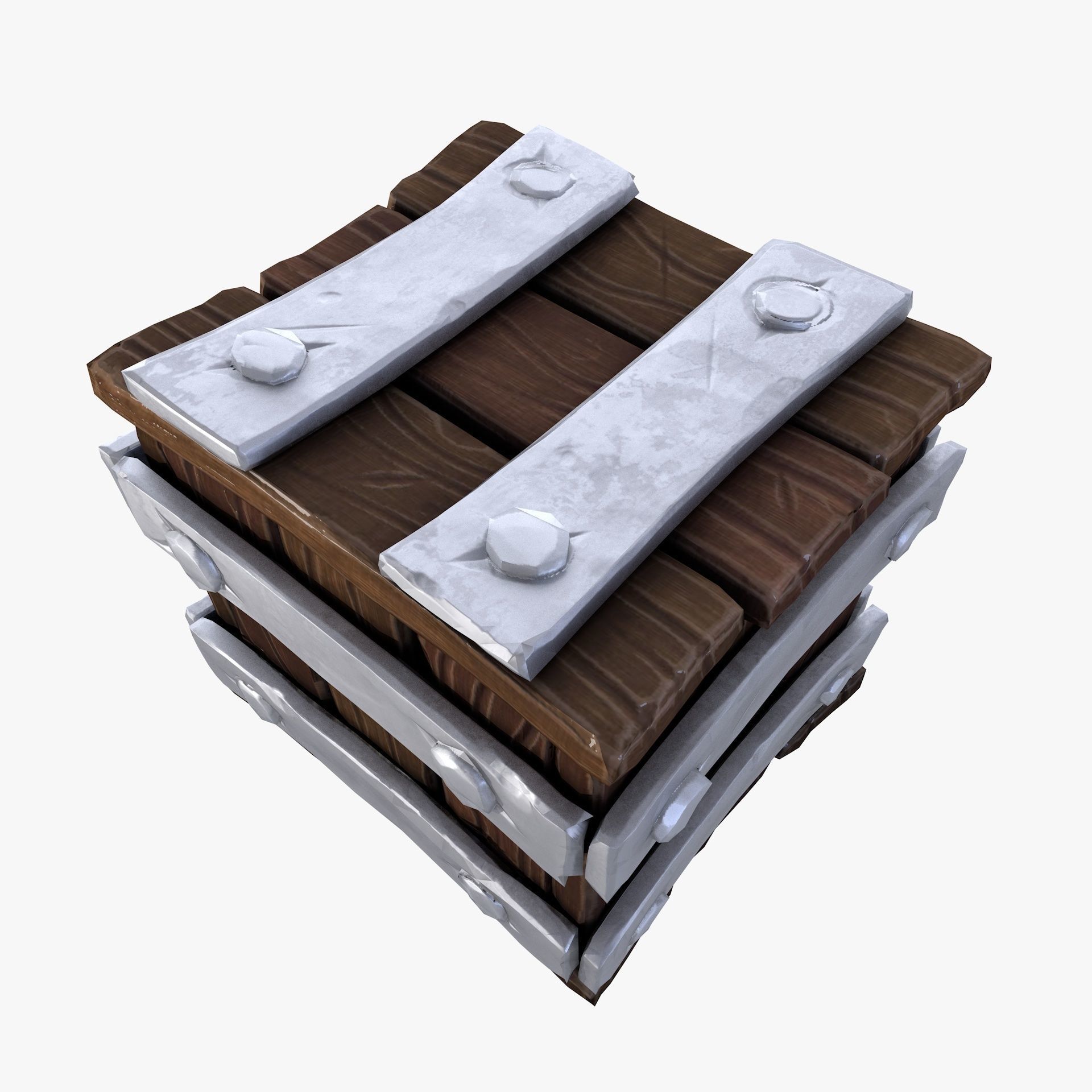 3D model Fantasy Wooden Crate Box Game Asset VR / AR / low-poly | CGTrader