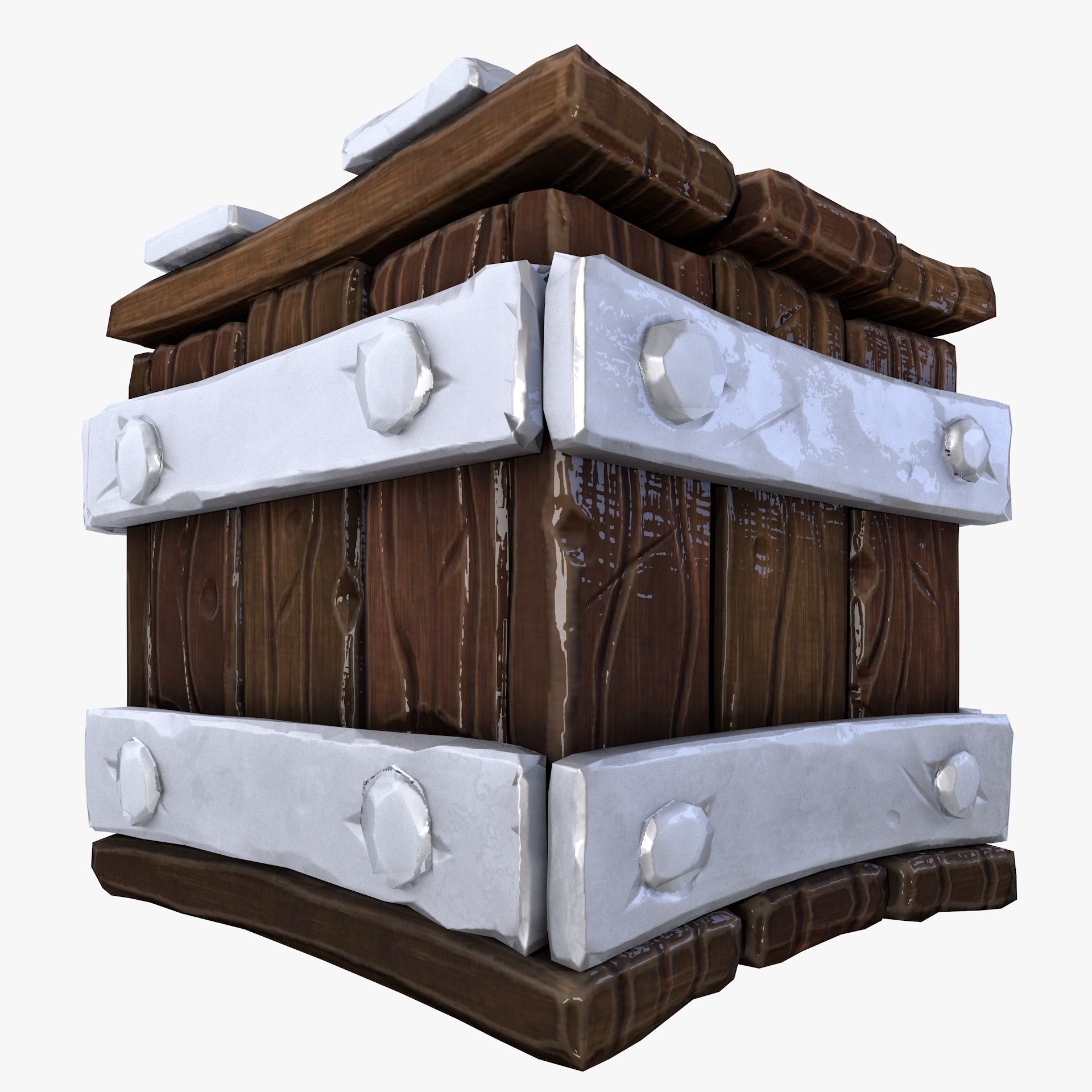 3D model Fantasy Wooden Crate Box Game Asset VR / AR / low-poly | CGTrader