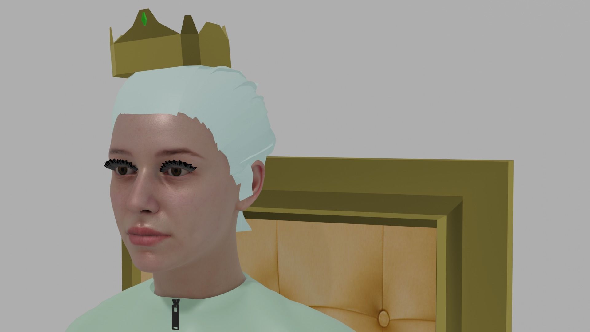 queen on throne 3D model | CGTrader